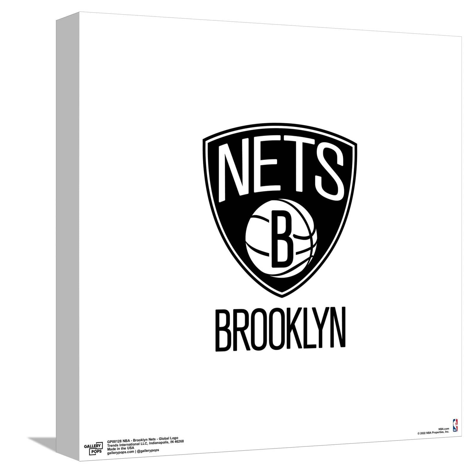 Gallery Pops NBA Brooklyn Nets - Global Logo Canvas Wall Art, Unframed ...