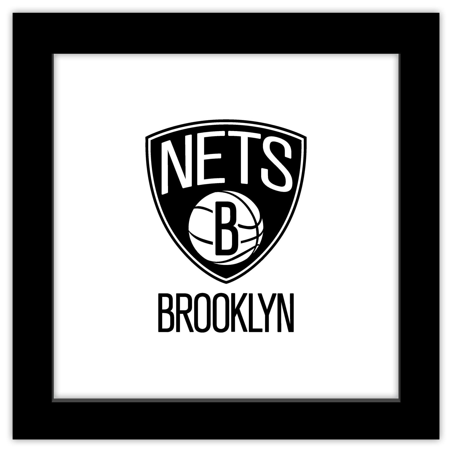 Gallery Pops NBA Brooklyn Nets - Global Logo Wall Art, Black Framed ...