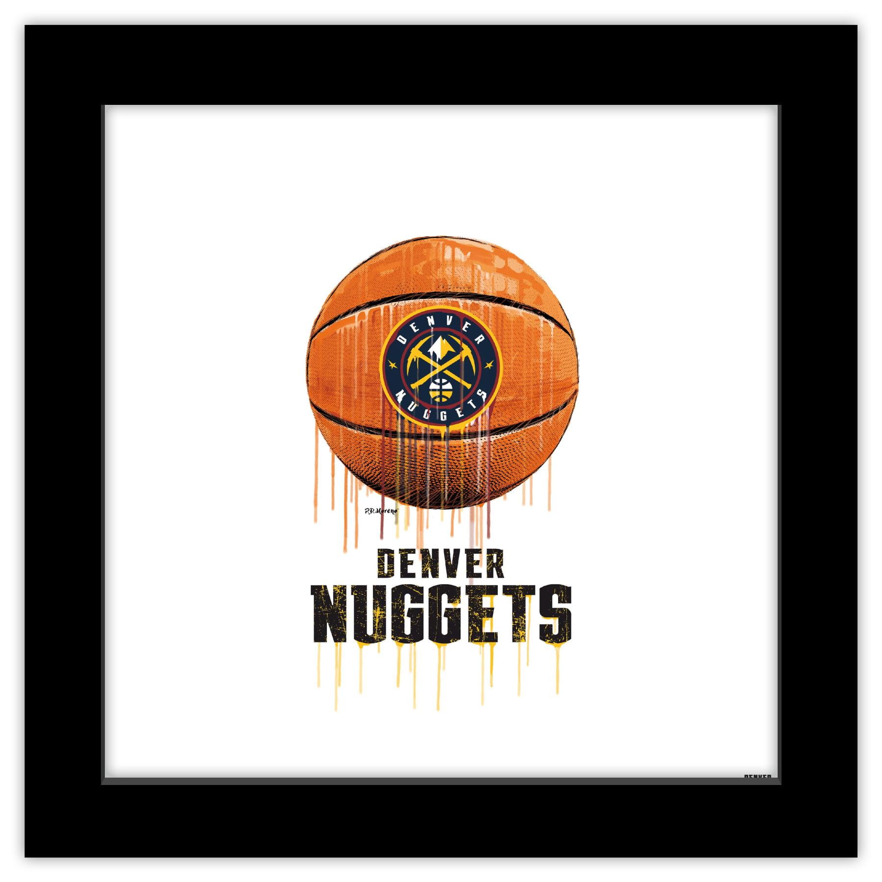 Gallery Pops NBA Denver Nuggets - Drip Basketball Wall Art, Black ...