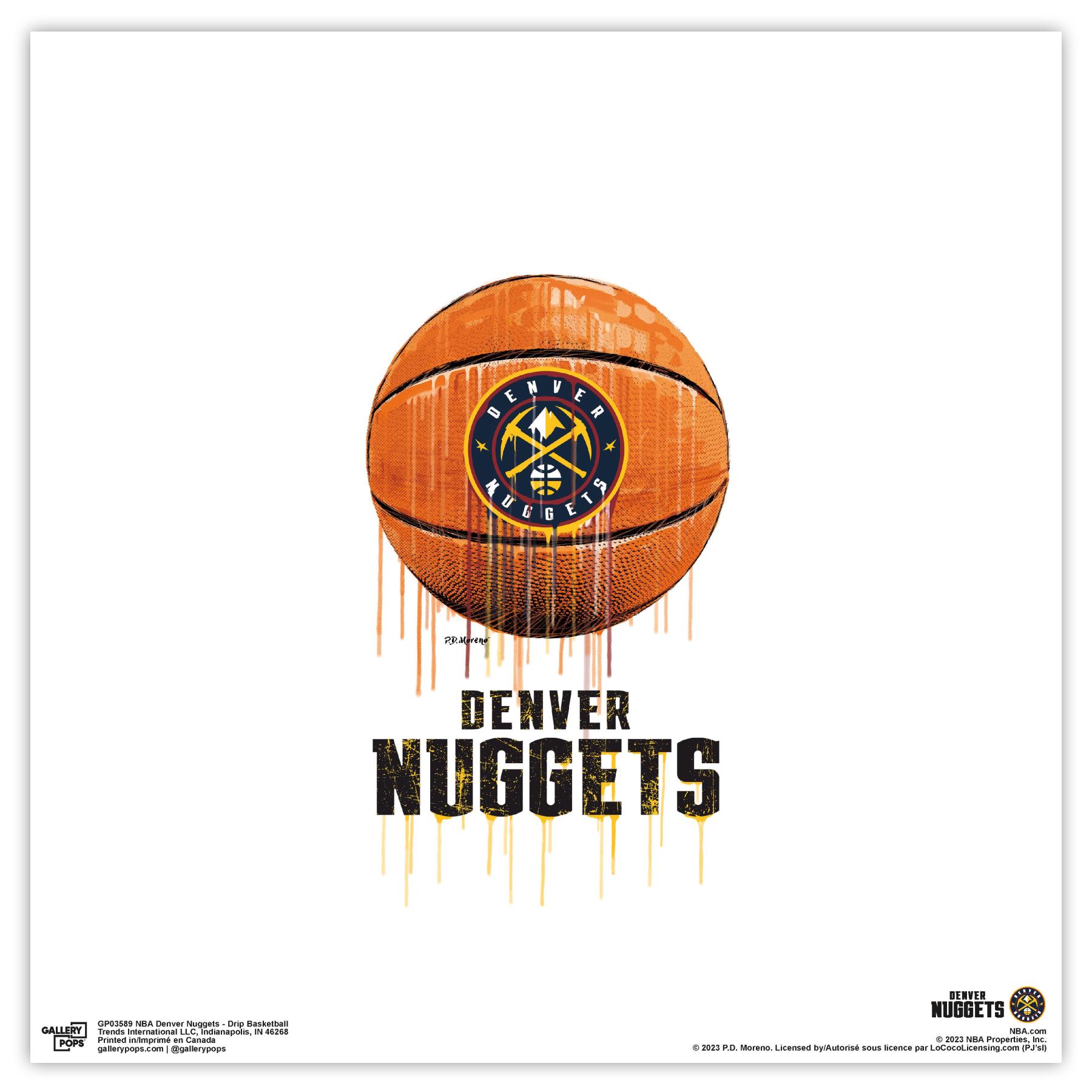 Gallery Pops NBA Denver Nuggets - Drip Basketball Wall Art, Unframed ...