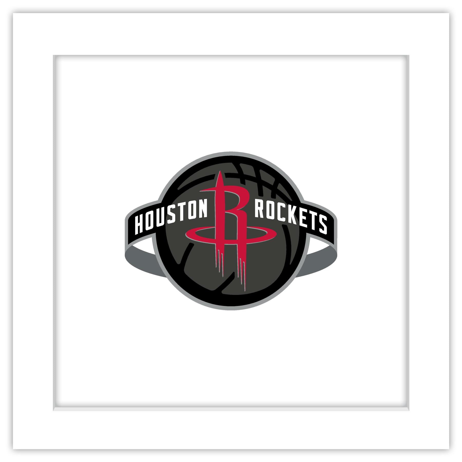 Gallery Pops NBA Houston Rockets - Global Logo Wall Art, White Framed ...