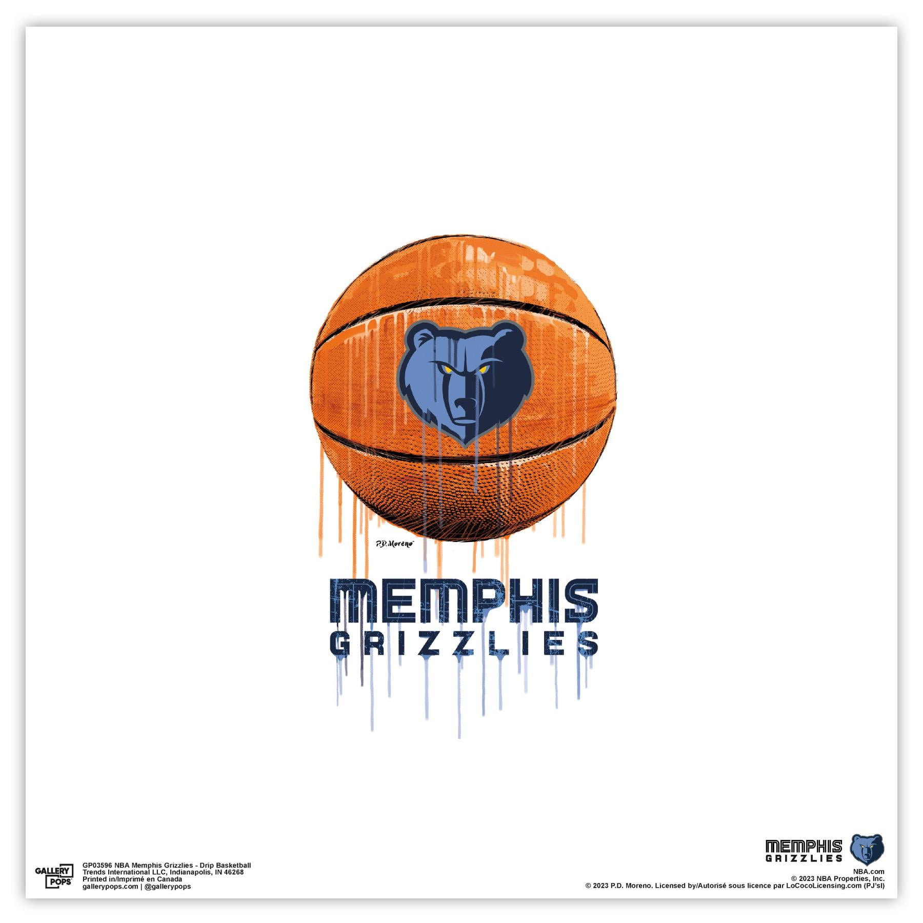 Gallery Pops NBA Memphis Grizzlies - Drip Basketball Wall Art, Unframed ...