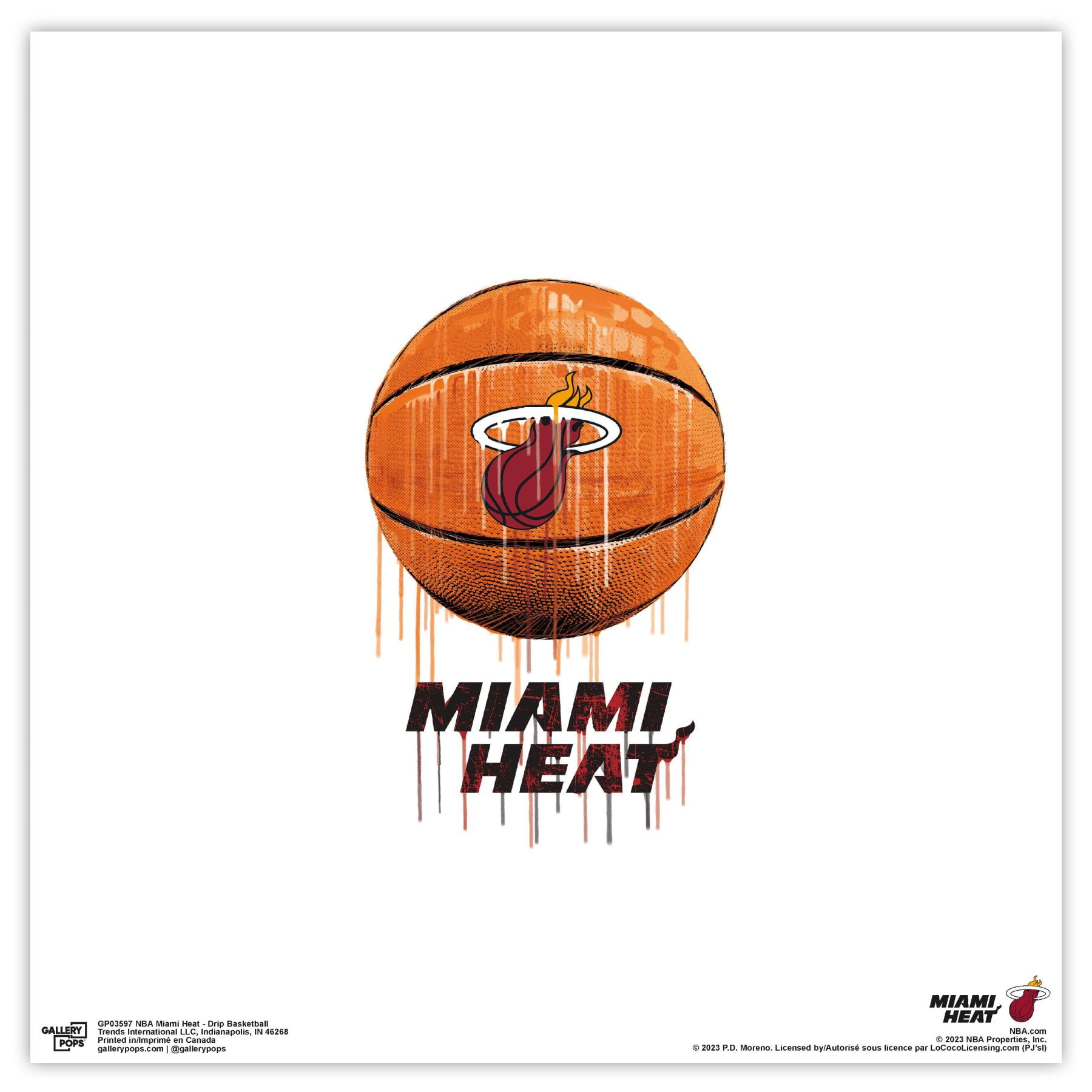 Gallery Pops NBA Miami Heat - Drip Basketball Wall Art, Unframed ...