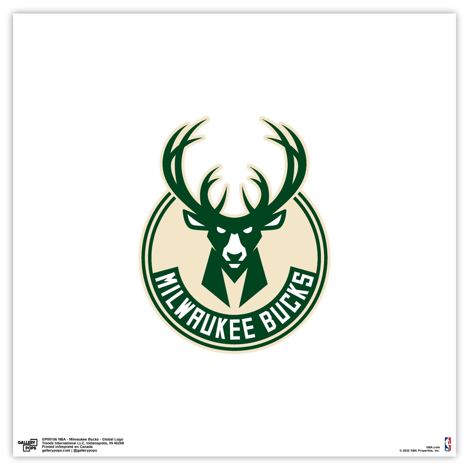 Gallery Pops NBA Milwaukee Bucks - Global Logo Wall Art, Unframed ...