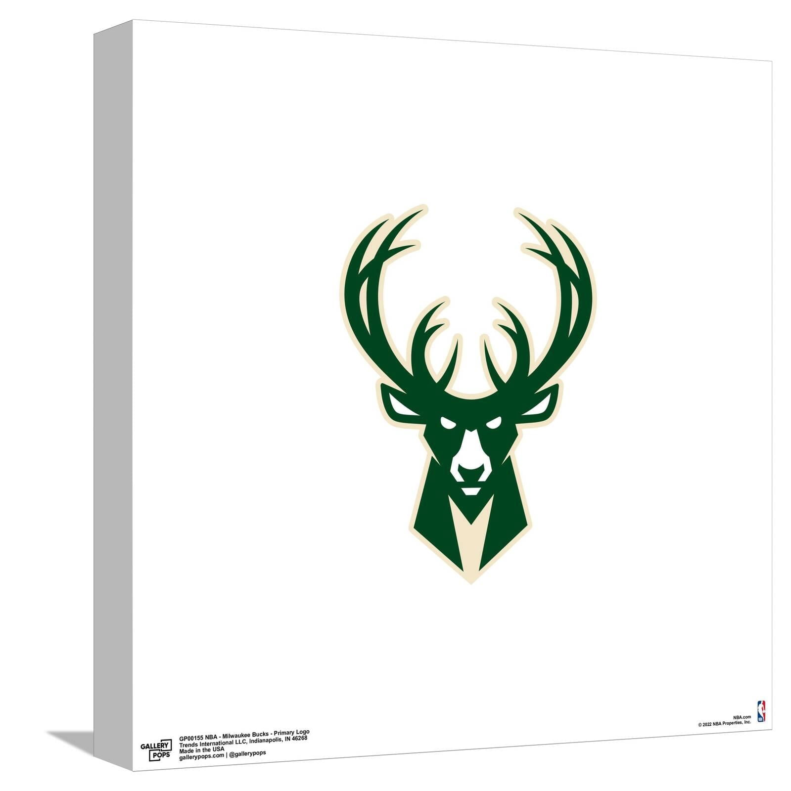 Gallery Pops NBA Milwaukee Bucks - Primary Logo Canvas Wall Art ...