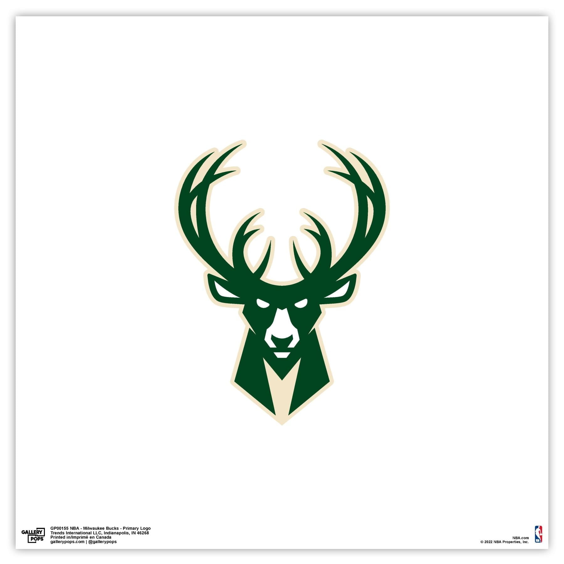 Gallery Pops NBA Milwaukee Bucks - Primary Logo Wall Art, Unframed ...