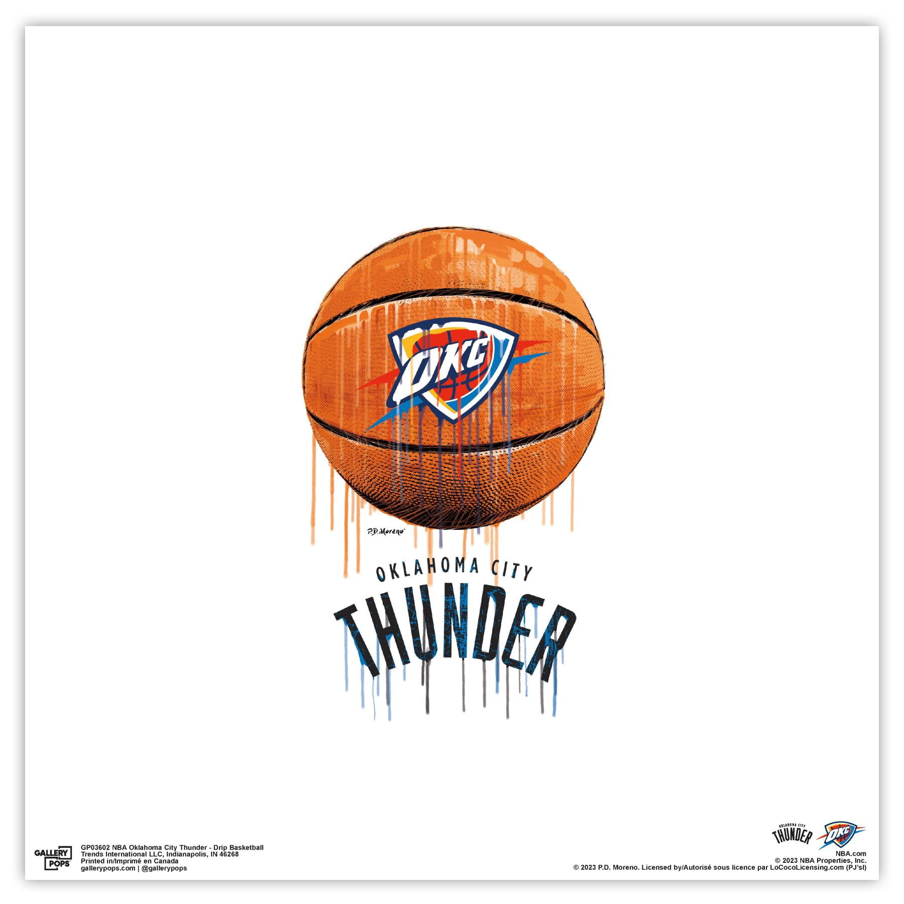 Gallery Pops NBA Oklahoma City Thunder - Drip Basketball Wall Art ...