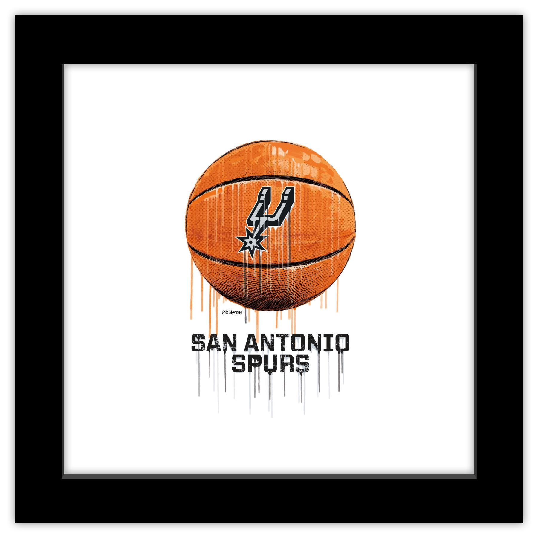 Gallery Pops NBA San Antonio Spurs - Drip Basketball Wall Art, Black ...