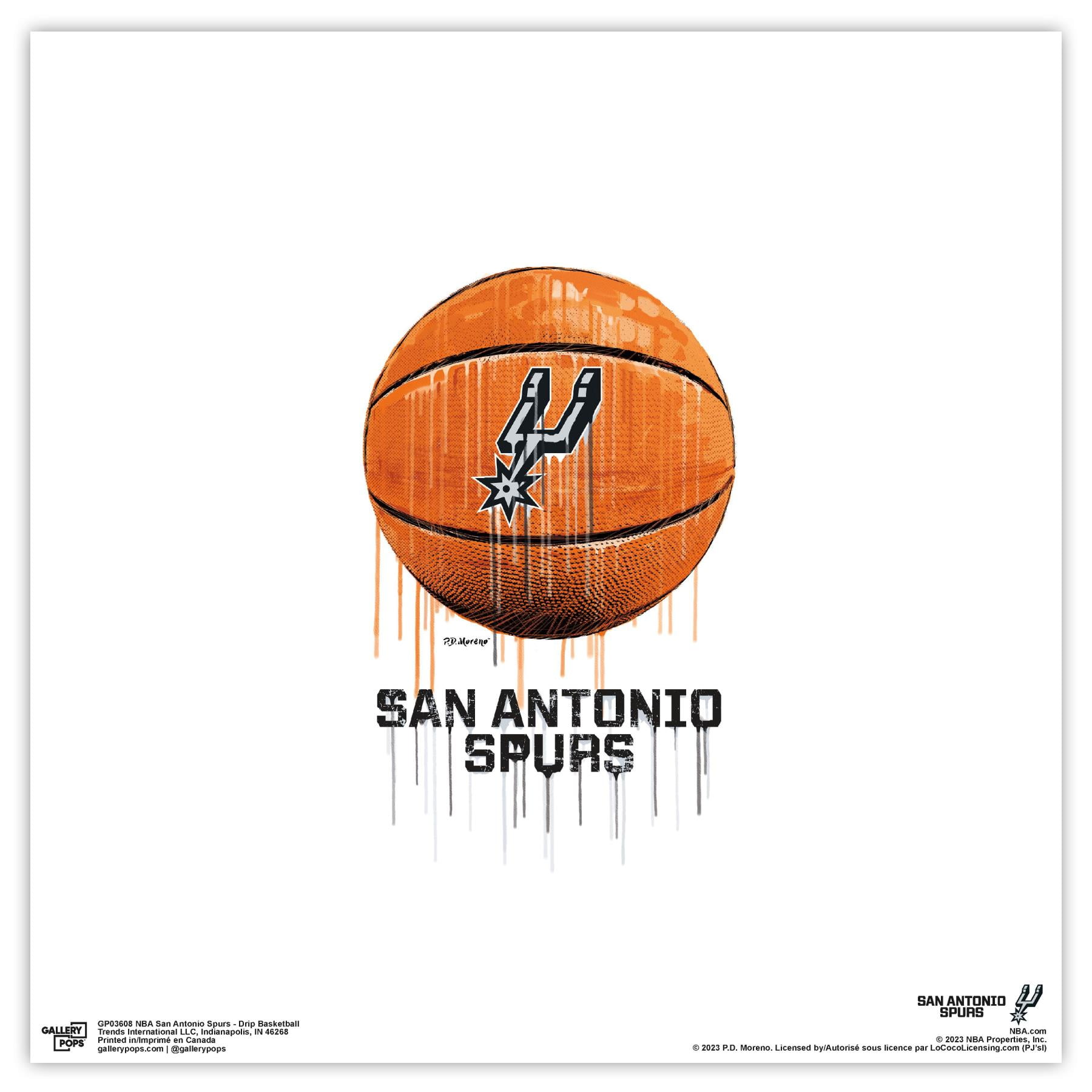 Gallery Pops NBA San Antonio Spurs - Drip Basketball Wall Art, Unframed ...