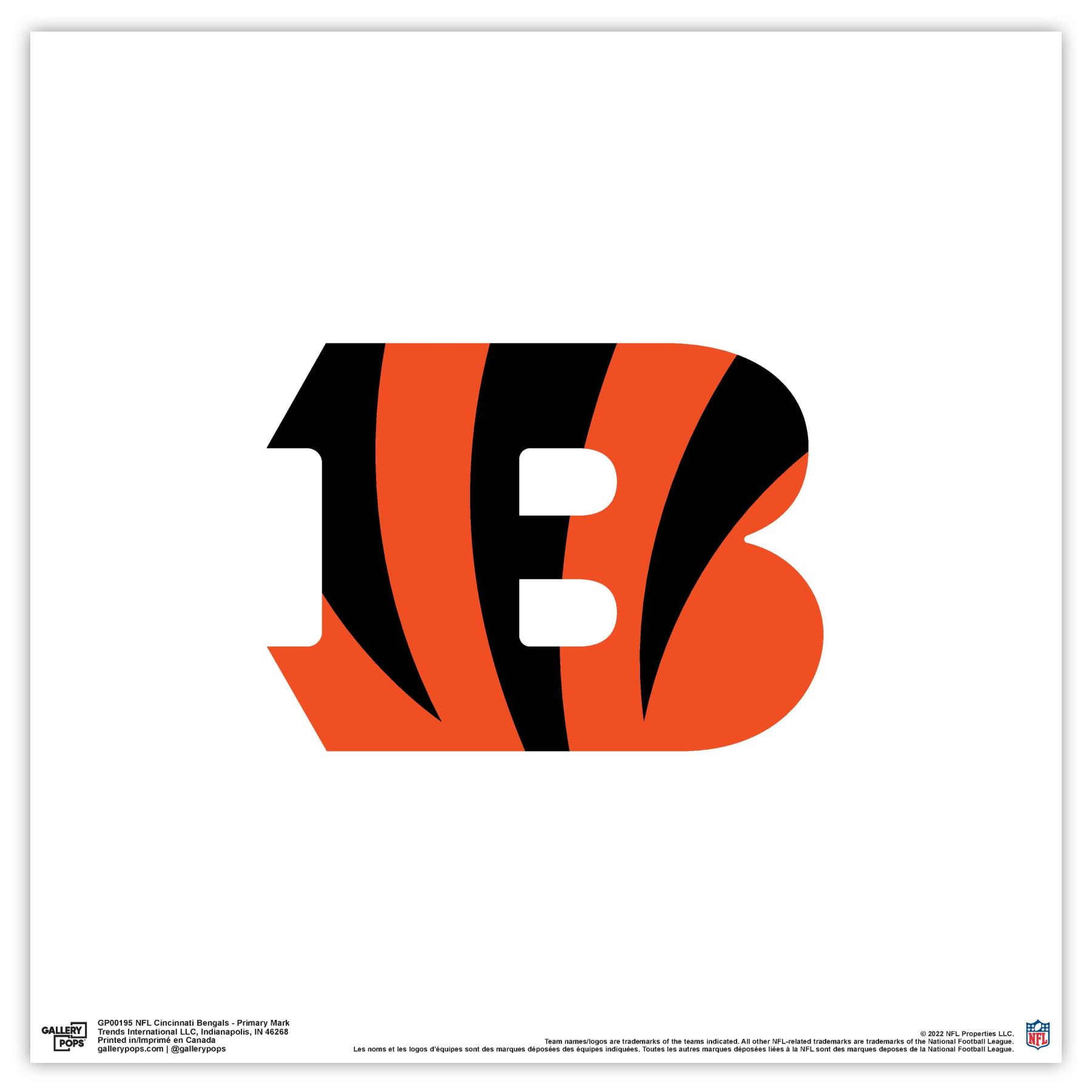 Gallery Pops NFL Cincinnati Bengals - Primary Mark Wall Art, Unframed ...