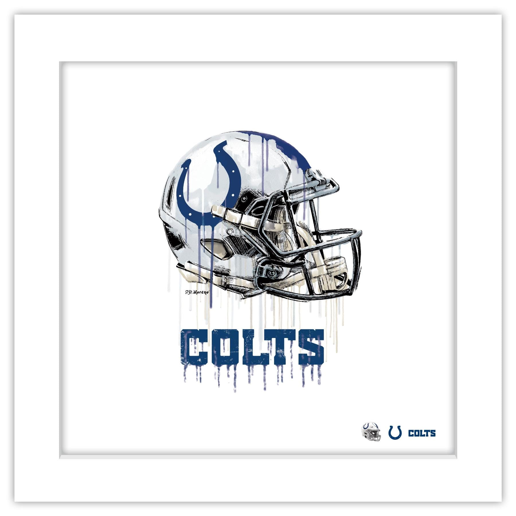 Gallery Pops NFL Indianapolis Colts - Drip Helmet Wall Art, White ...