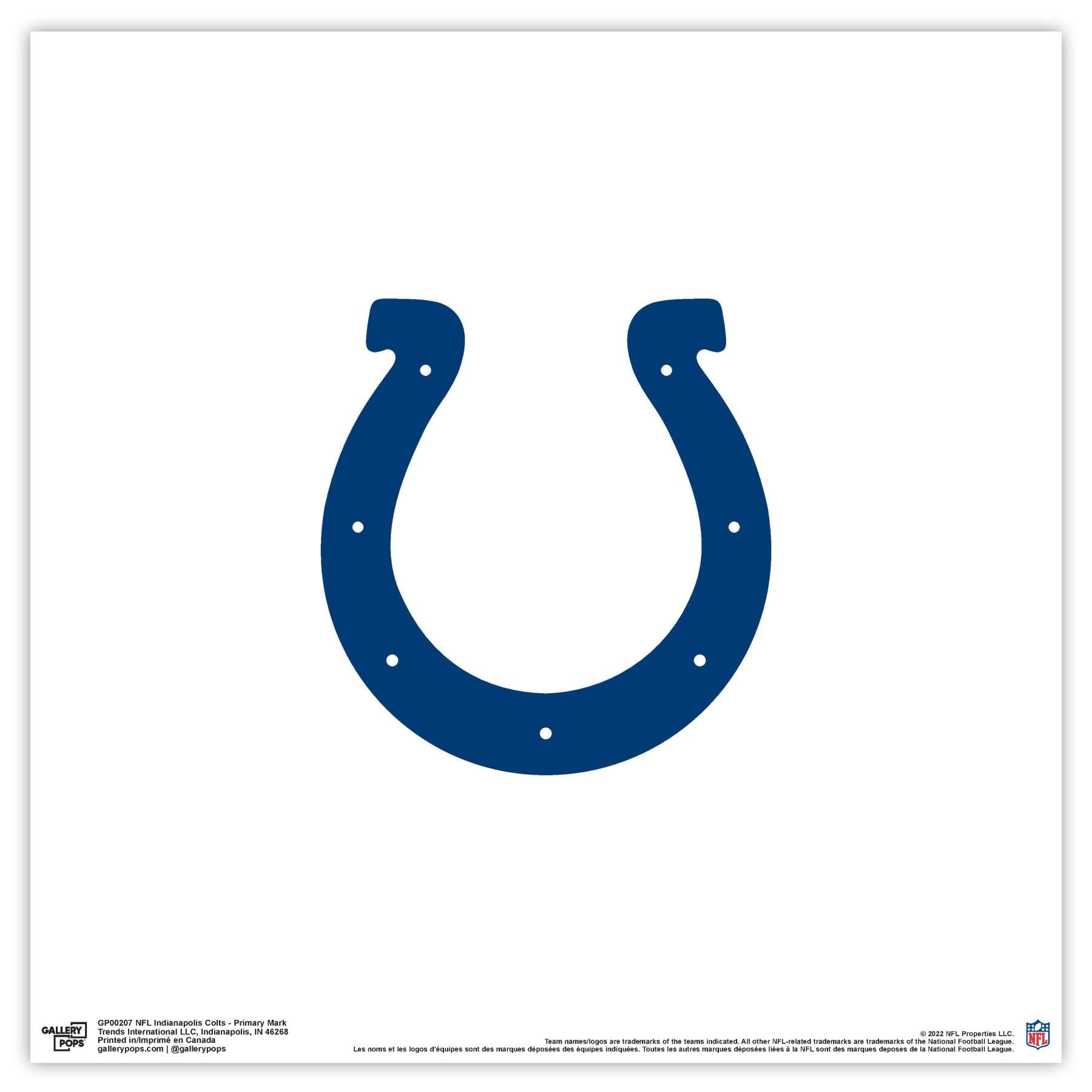 Gallery Pops NFL Indianapolis Colts - Primary Mark Wall Art, Unframed ...