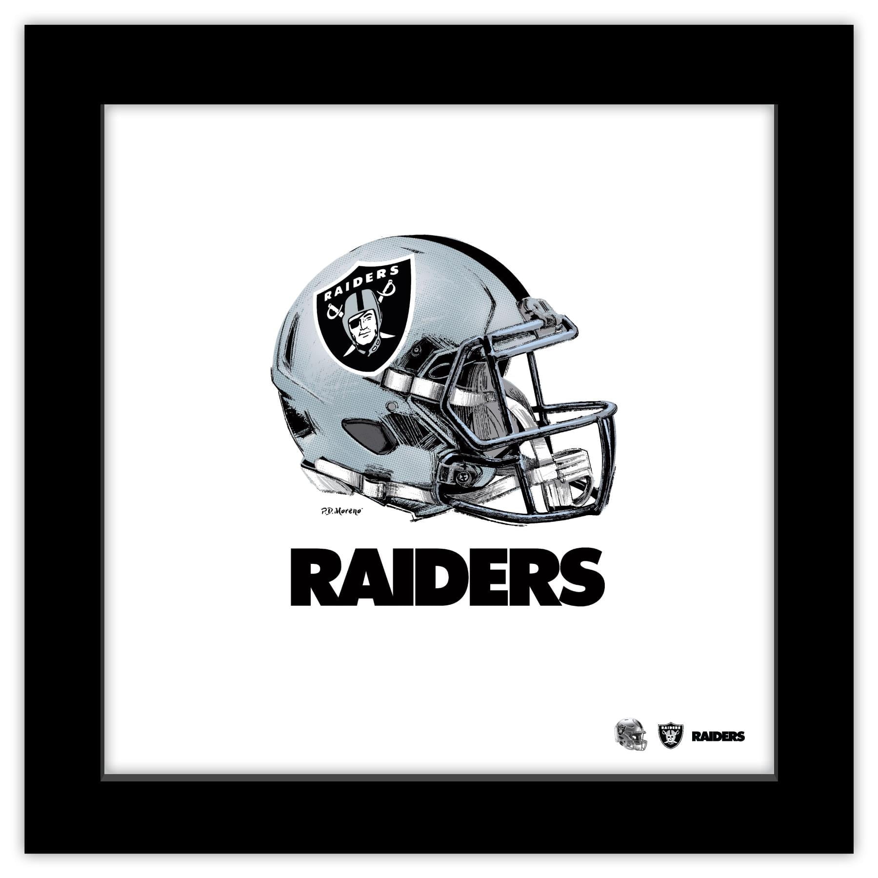 Gallery Pops NFL Las Vegas Raiders - Drip Helmet Wall Art, Black Framed ...