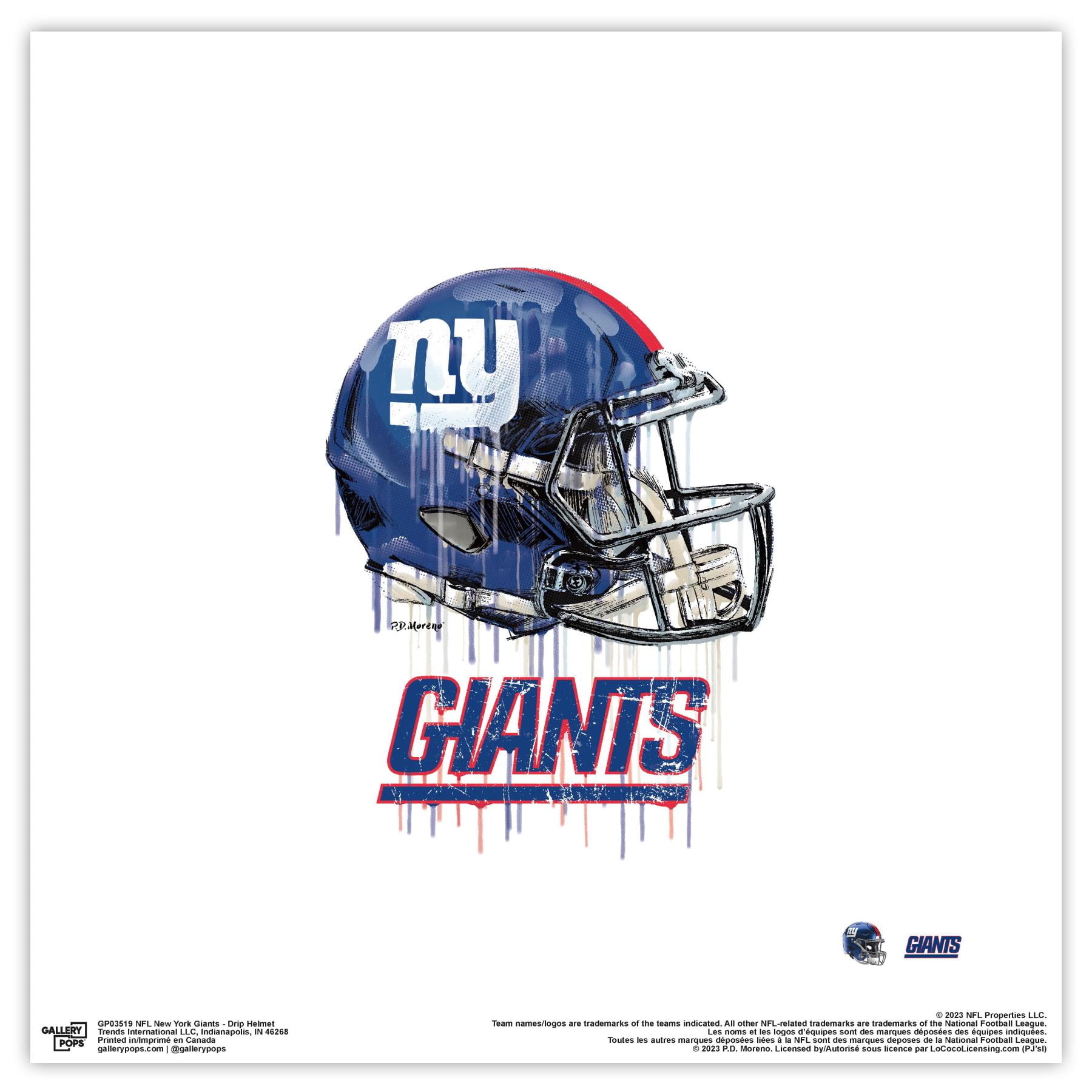 Gallery Pops NFL New York Giants - Drip Helmet Wall Art, Unframed ...