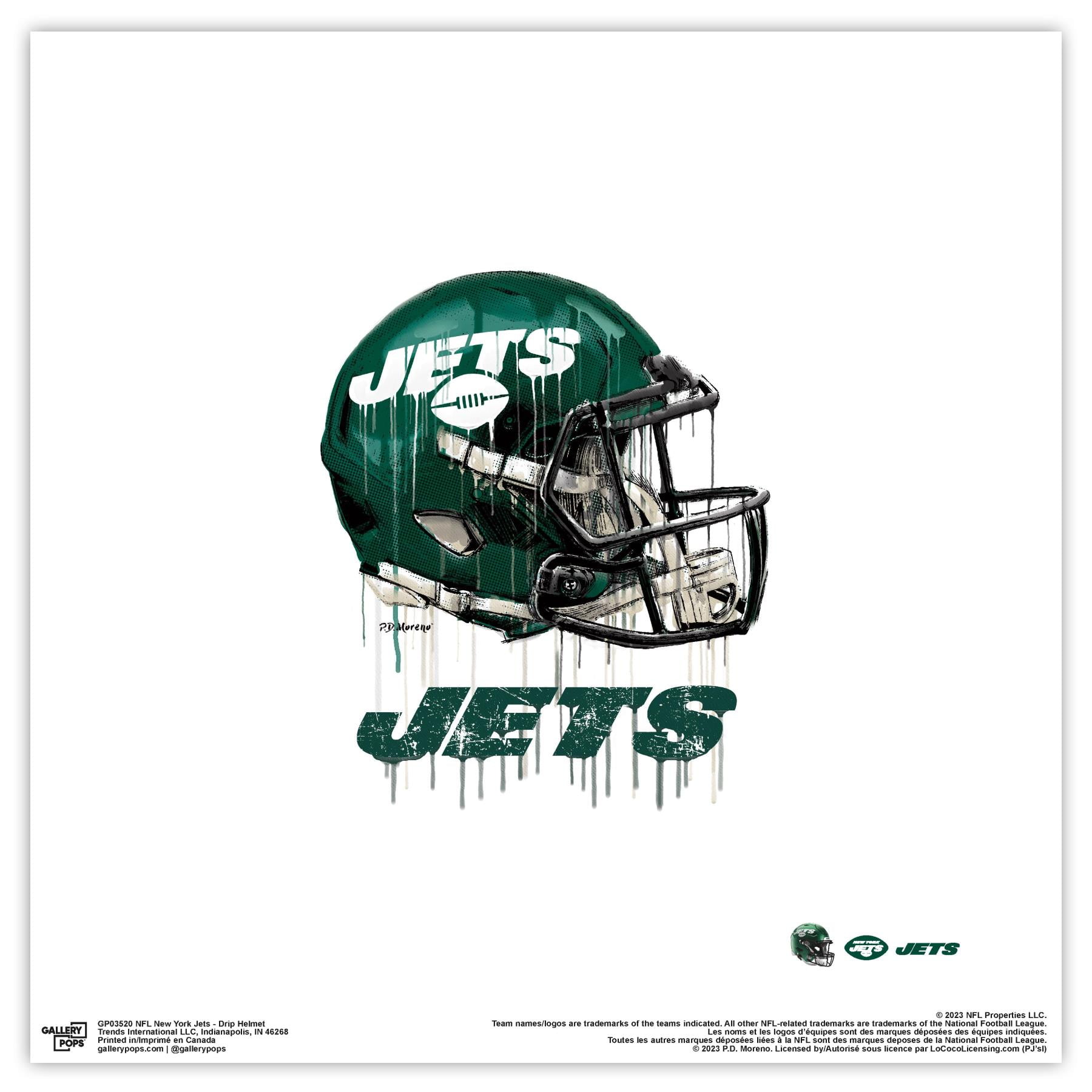 Gallery Pops NFL New York Jets - Drip Helmet Wall Art, Unframed Version ...