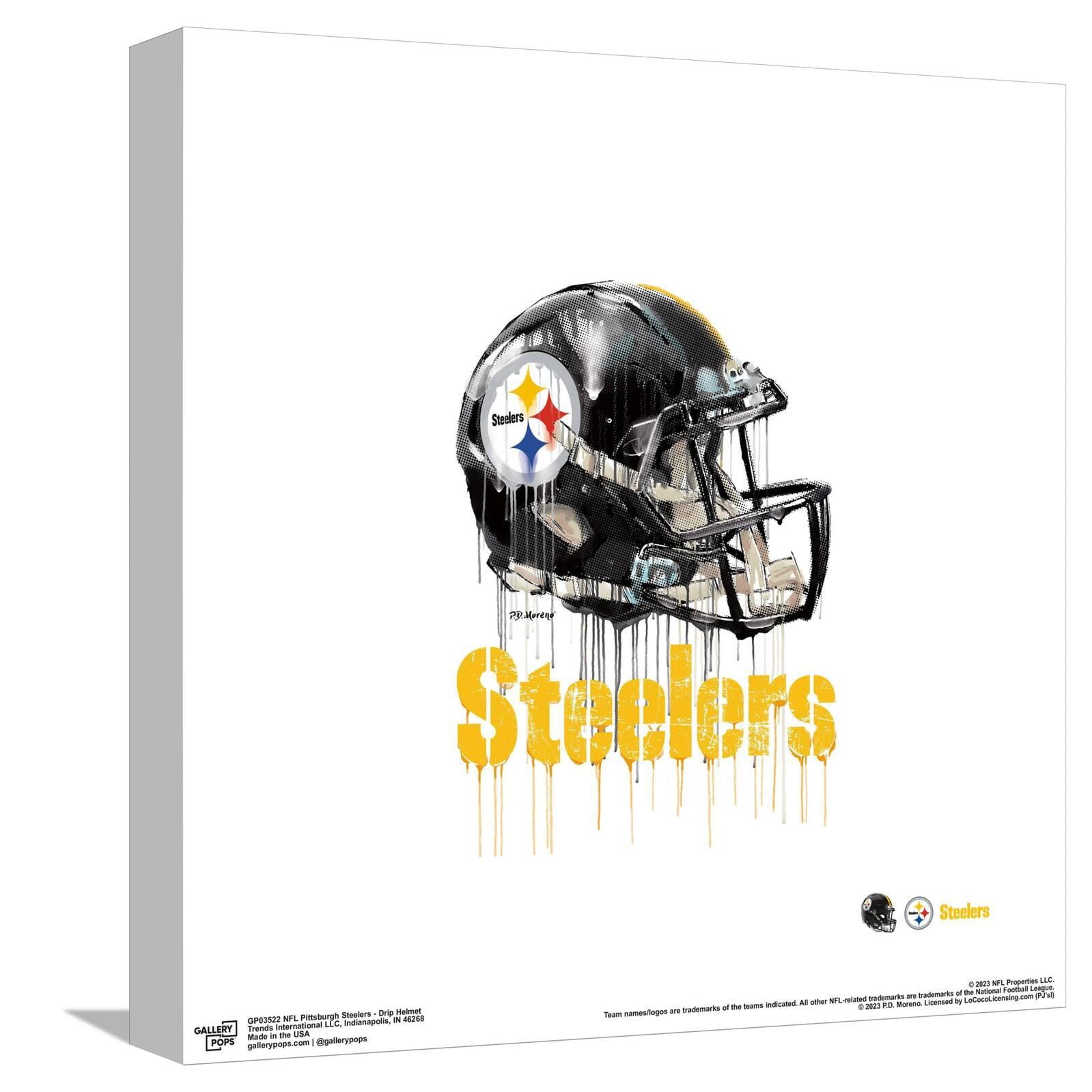 Gallery Pops NFL Pittsburgh Steelers - Drip Helmet Canvas Wall Art ...