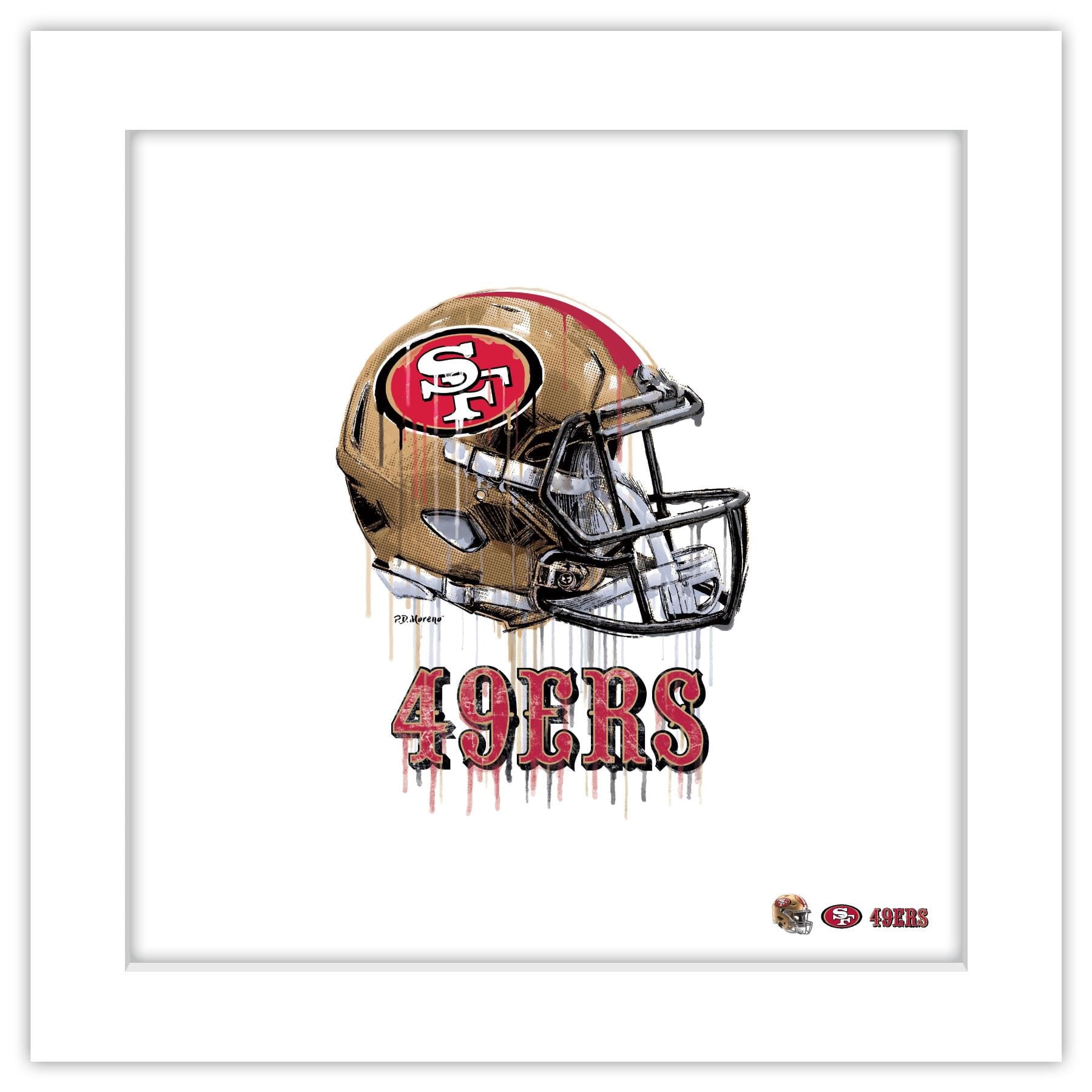 Gallery Pops NFL San Francisco 49ers - Drip Helmet Wall Art, White ...