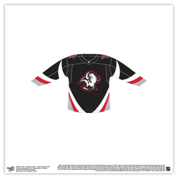 Gallery Pops NHL - Buffalo Sabres - Third Uniform Front Wall Art ...
