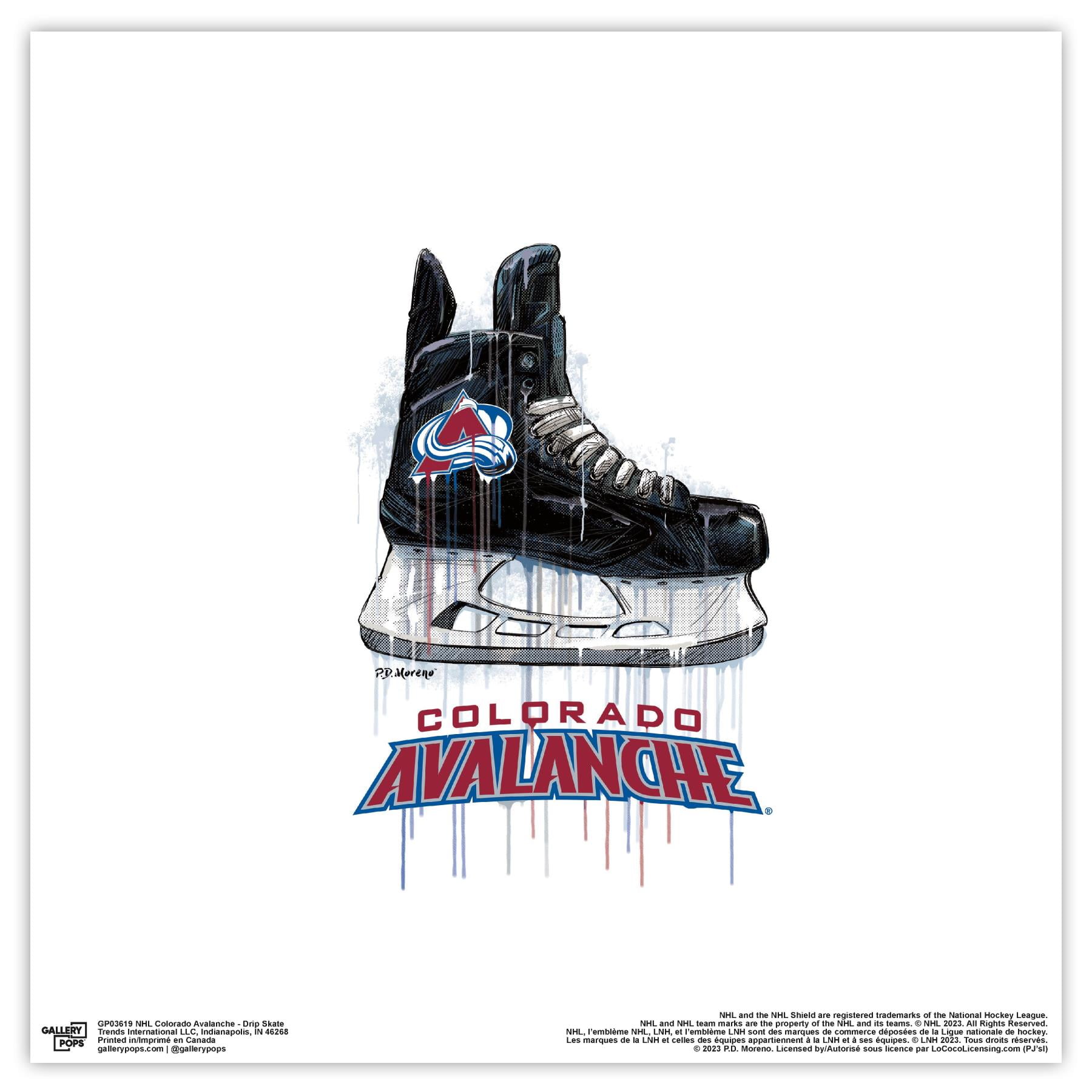 Gallery Pops NHL Colorado Avalanche - Drip Skate Wall Art, Unframed ...