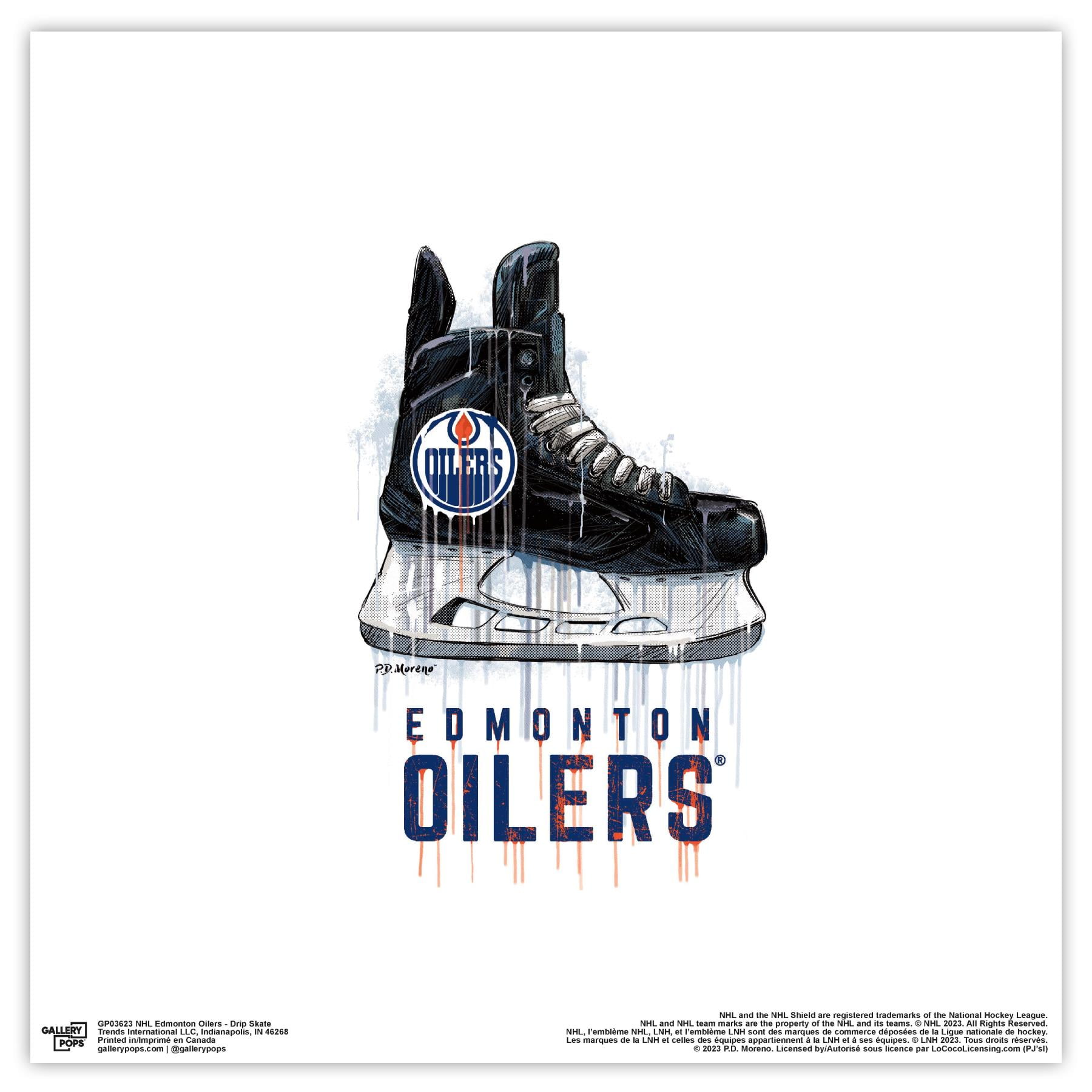 Gallery Pops NHL Edmonton Oilers - Drip Skate Wall Art, Unframed ...
