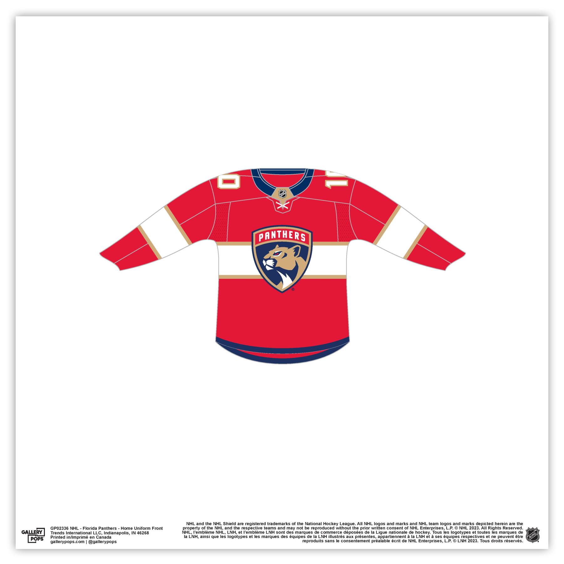 Gallery Pops NHL - Florida Panthers - Home Uniform Front Wall Art ...