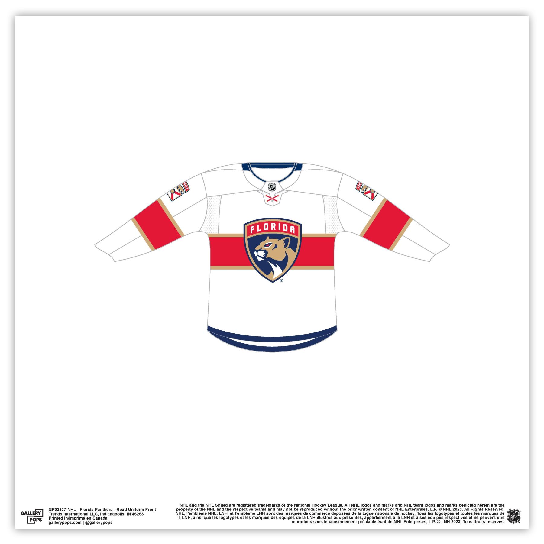 Gallery Pops NHL - Florida Panthers - Road Uniform Front Wall Art ...