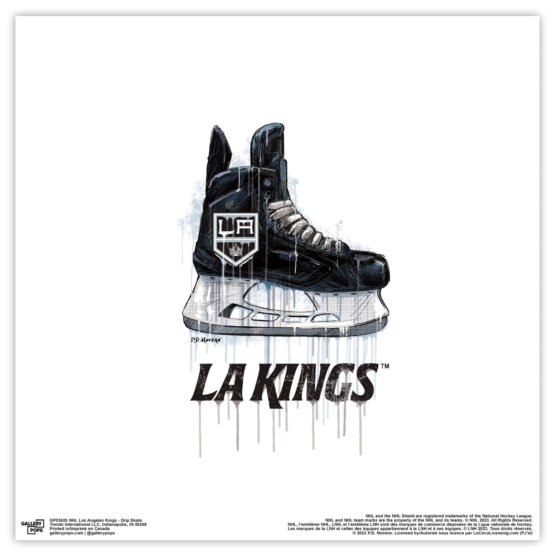 Gallery Pops NHL Los Angeles Kings - Drip Skate Wall Art, Unframed ...