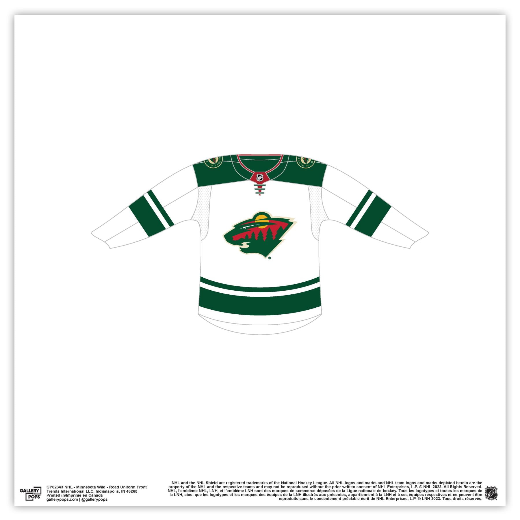 Gallery Pops NHL - Minnesota Wild - Road Uniform Front Wall Art ...