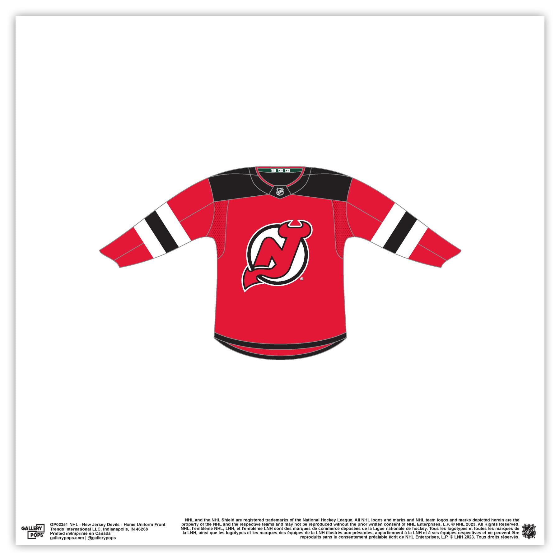 Gallery Pops NHL - New Jersey Devils - Home Uniform Front Wall Art ...