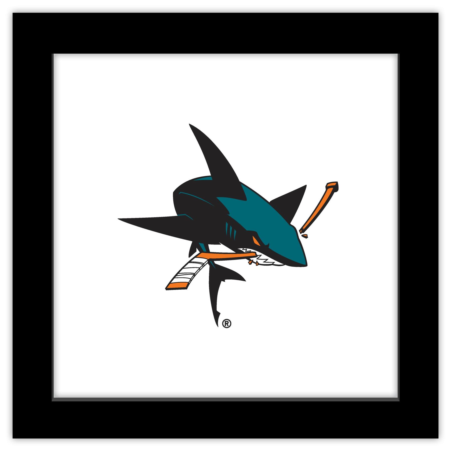 Gallery Pops NHL San Jose Sharks - Secondary Logo Mark Wall Art, Black ...