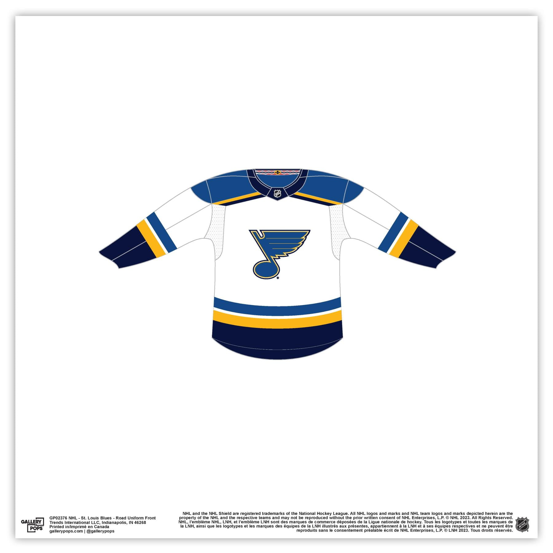 Gallery Pops NHL - St. Louis Blues - Road Uniform Front Wall Art ...
