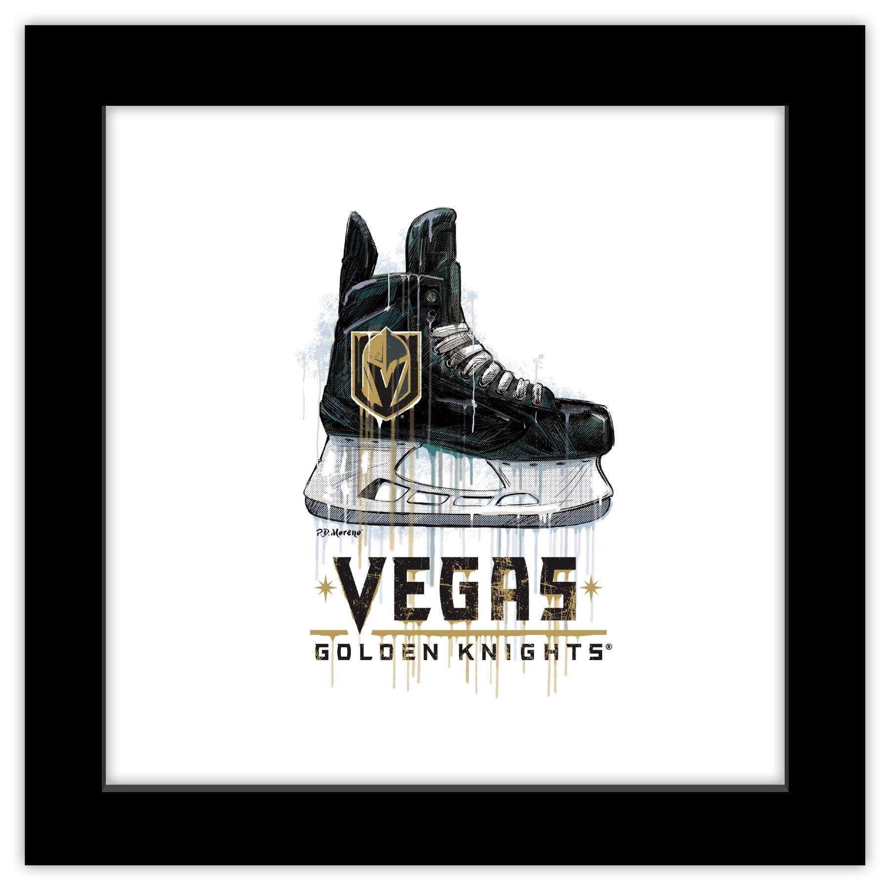 Gallery Pops NHL Vegas Golden Knights - Drip Skate Wall Art, Black ...
