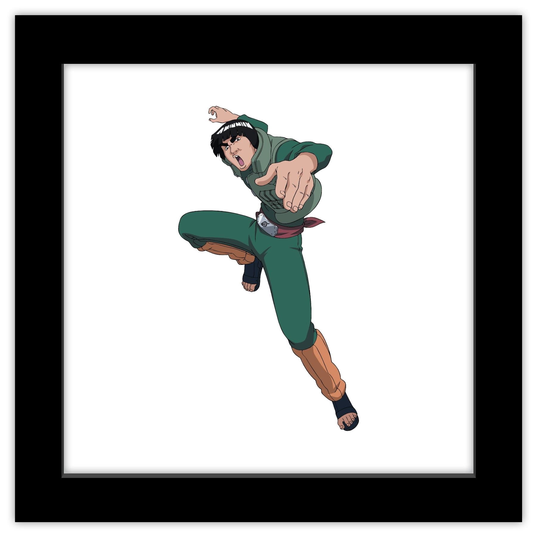 Gallery Pops Naruto Shippuden - Might Guy Wall Art, Black Framed ...