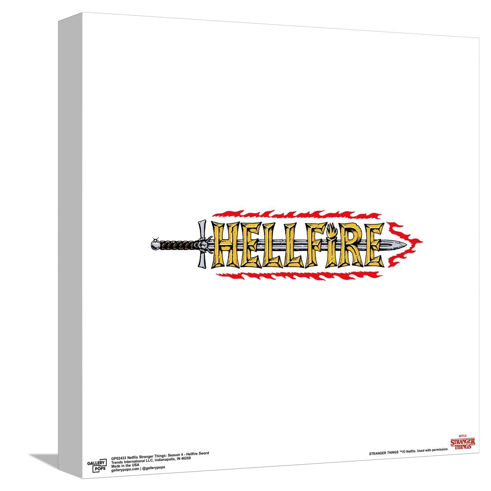 Gallery Pops Netflix Stranger Things: Season 4 - Hellfire Sword Canvas Wall Art, Unframed ...