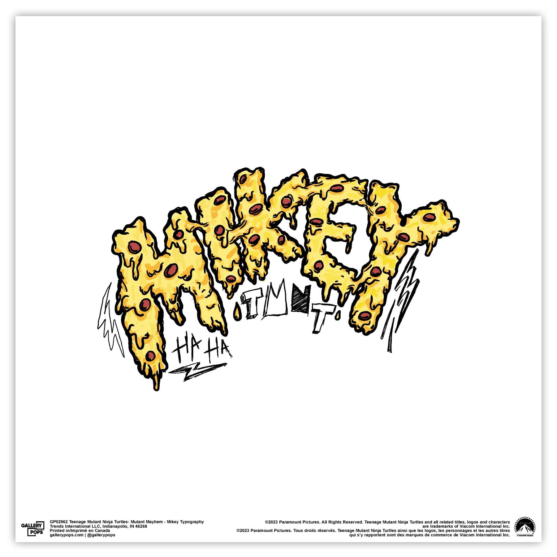Gallery Pops Nickelodeon Teenage Mutant Ninja Turtles: Mutant Mayhem - Mikey Typography Wall Art ...