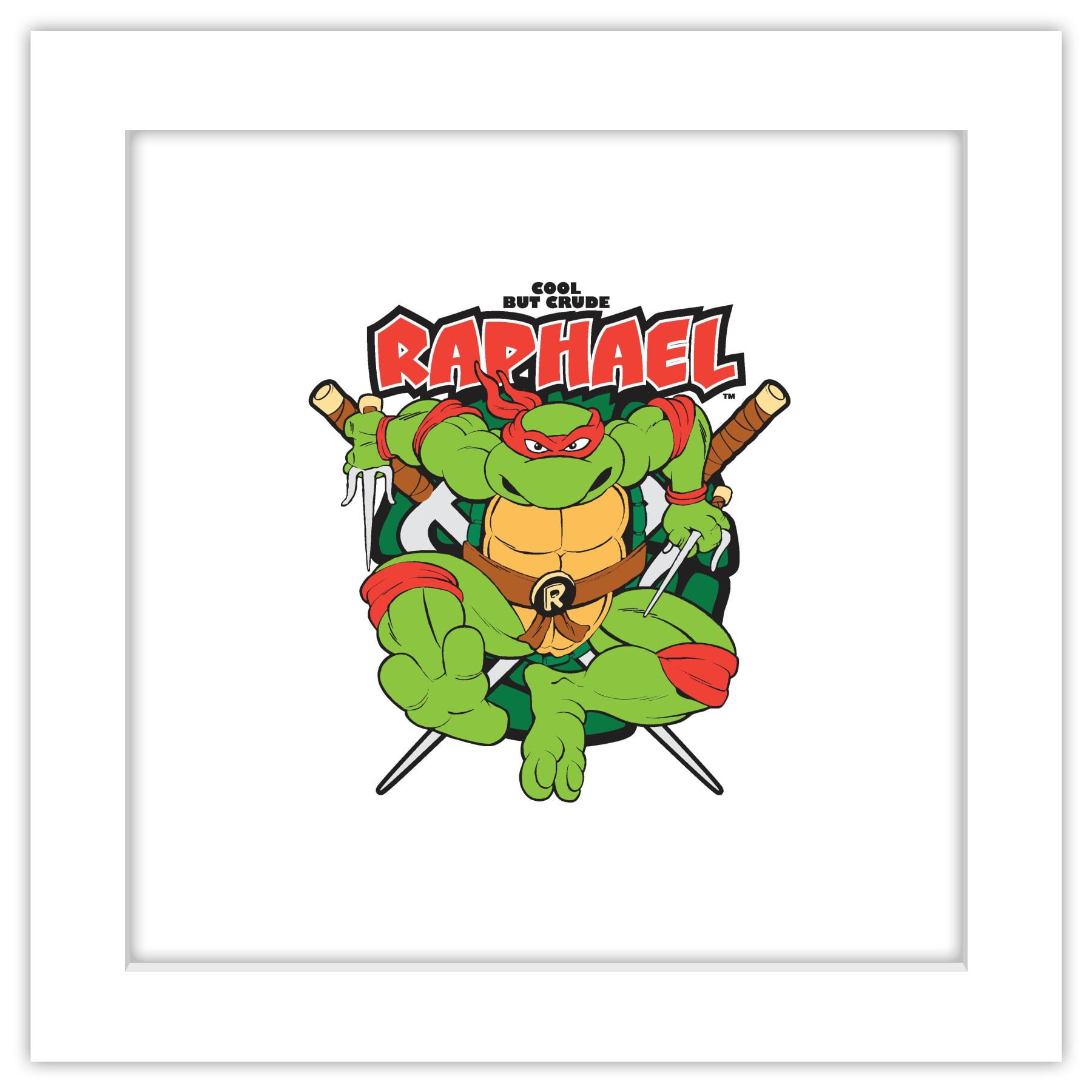 Gallery Pops Nickelodeon Teenage Mutant Ninja Turtles - Raphael Patch Wall Art, White Framed ...