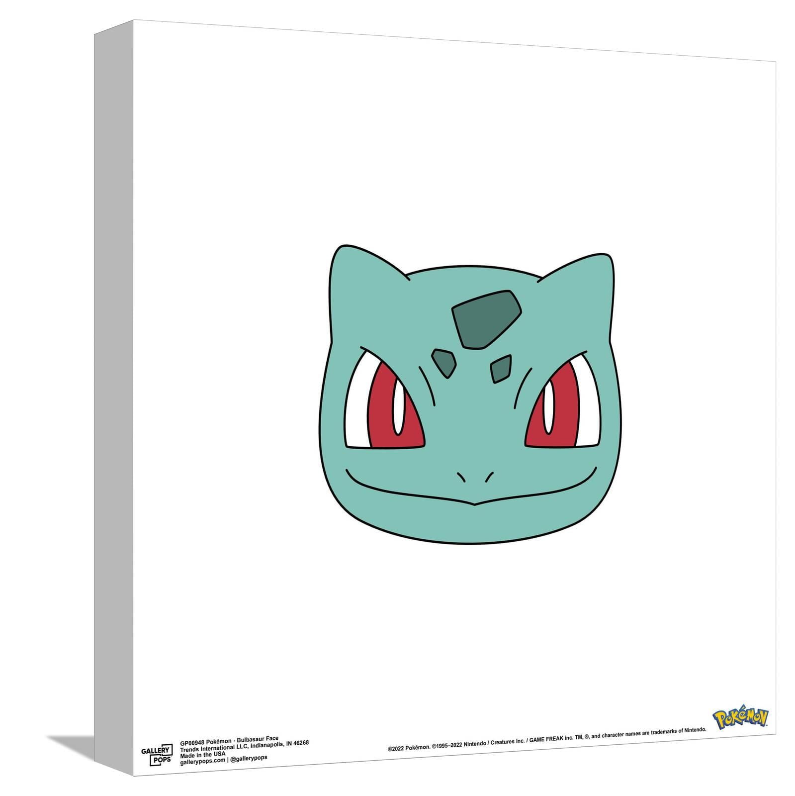 Gallery Pops Pokémon - Bulbasaur Face Canvas Wall Art, Unframed Version ...
