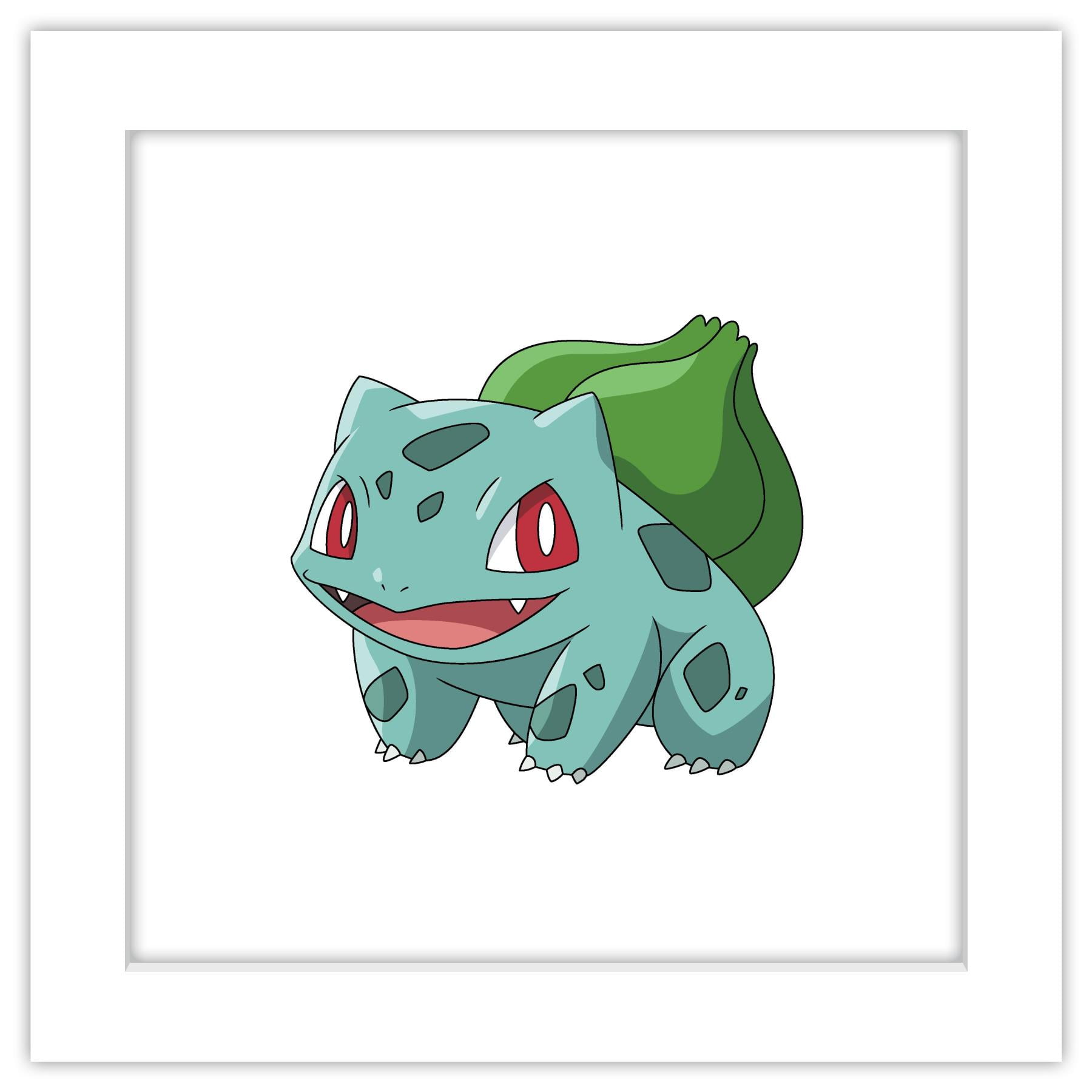 Gallery Pops Pokémon - Bulbasaur Wall Art, White Framed Version, 12" x ...