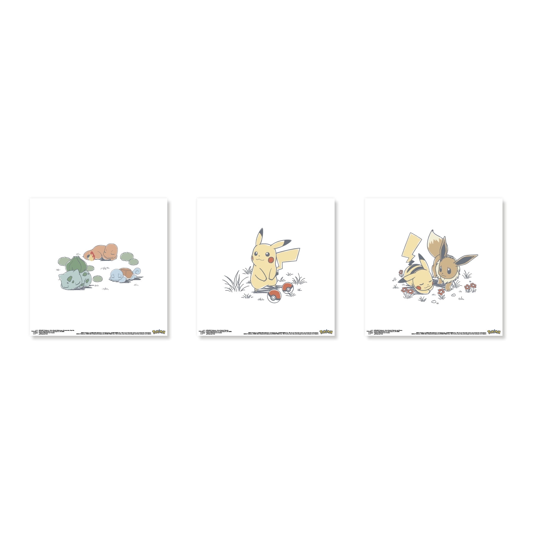 Gallery Pops Pokemon - Daily Sketch Scenic Wall Art Bundle (3-Pack ...