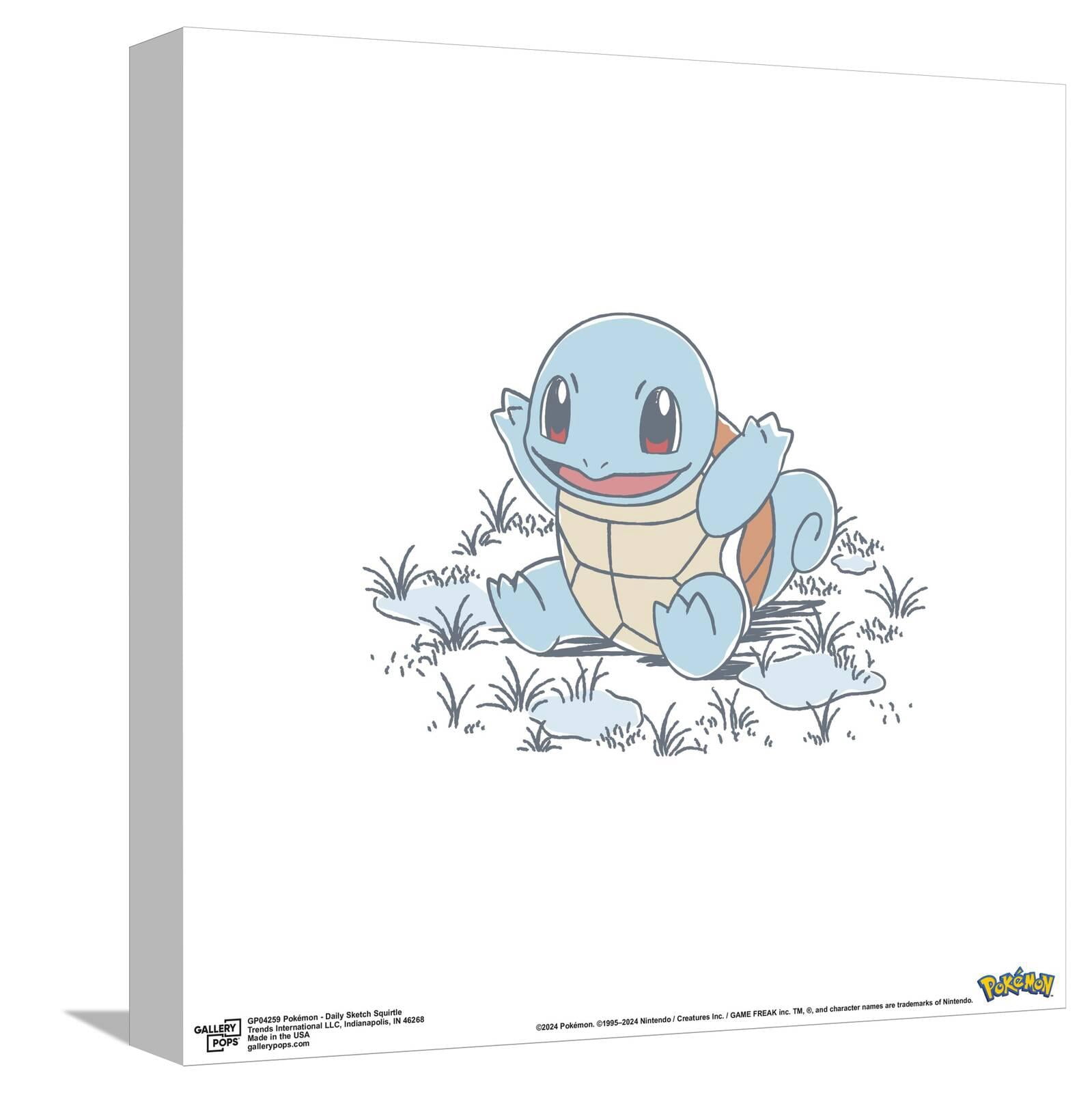 Gallery Pops Pokémon - Daily Sketch Squirtle Canvas Wall Art, Unframed ...