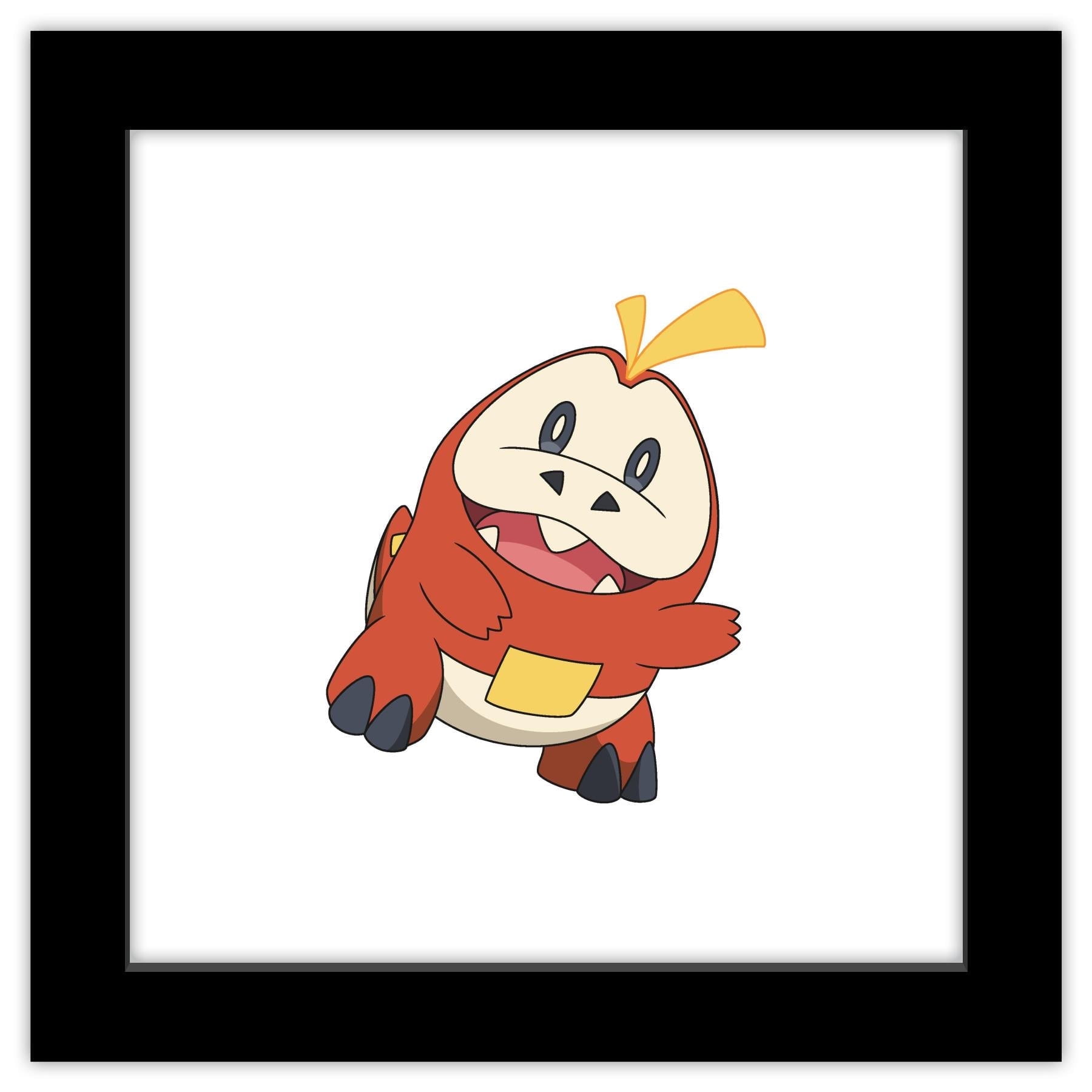 Gallery Pops Pokemon - Fuecoco Wall Art, Black Framed Version, 12" x 12 ...