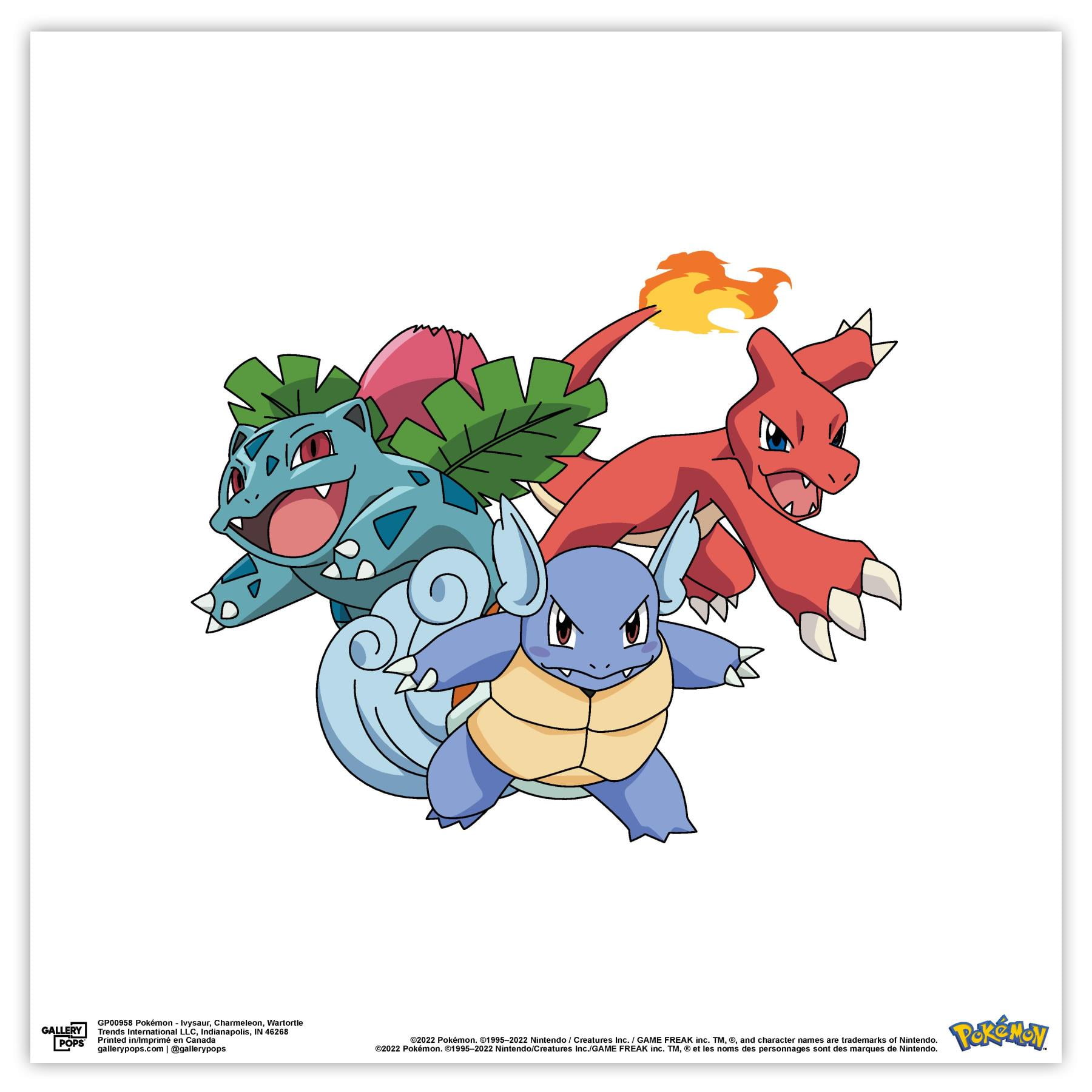 Gallery Pops Pokemon - Ivysaur, Charmeleon, Wartortle Wall Art ...