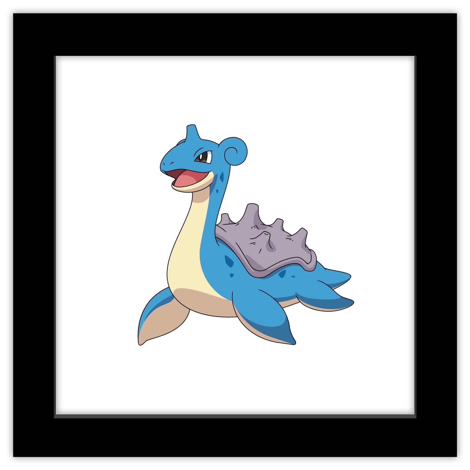 Gallery Pops Pokemon - Lapras Wall Art, Black Framed Version, 12" x 12 ...