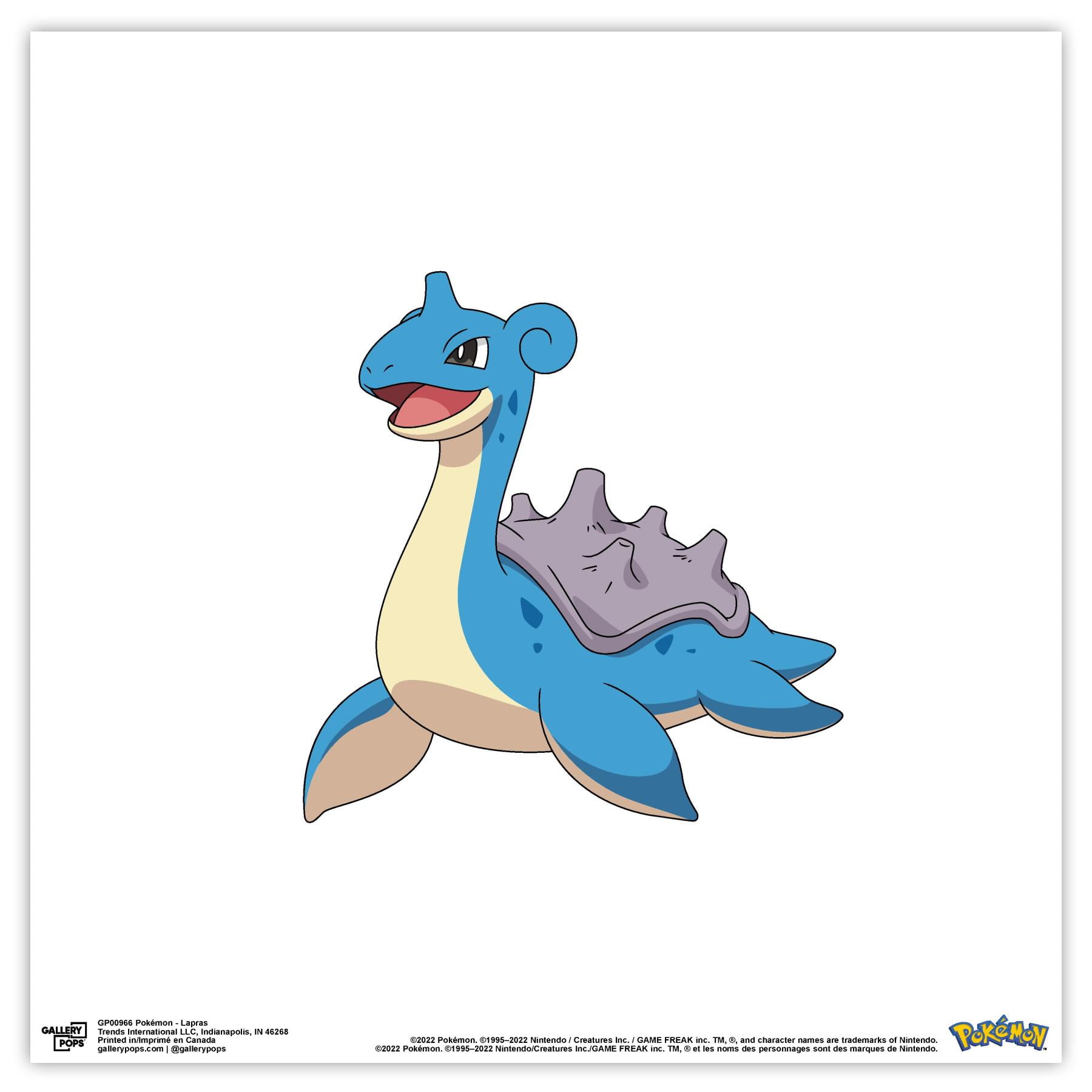 Gallery Pops Pokemon - Lapras Wall Art, Unframed Version, 12" x 12 ...