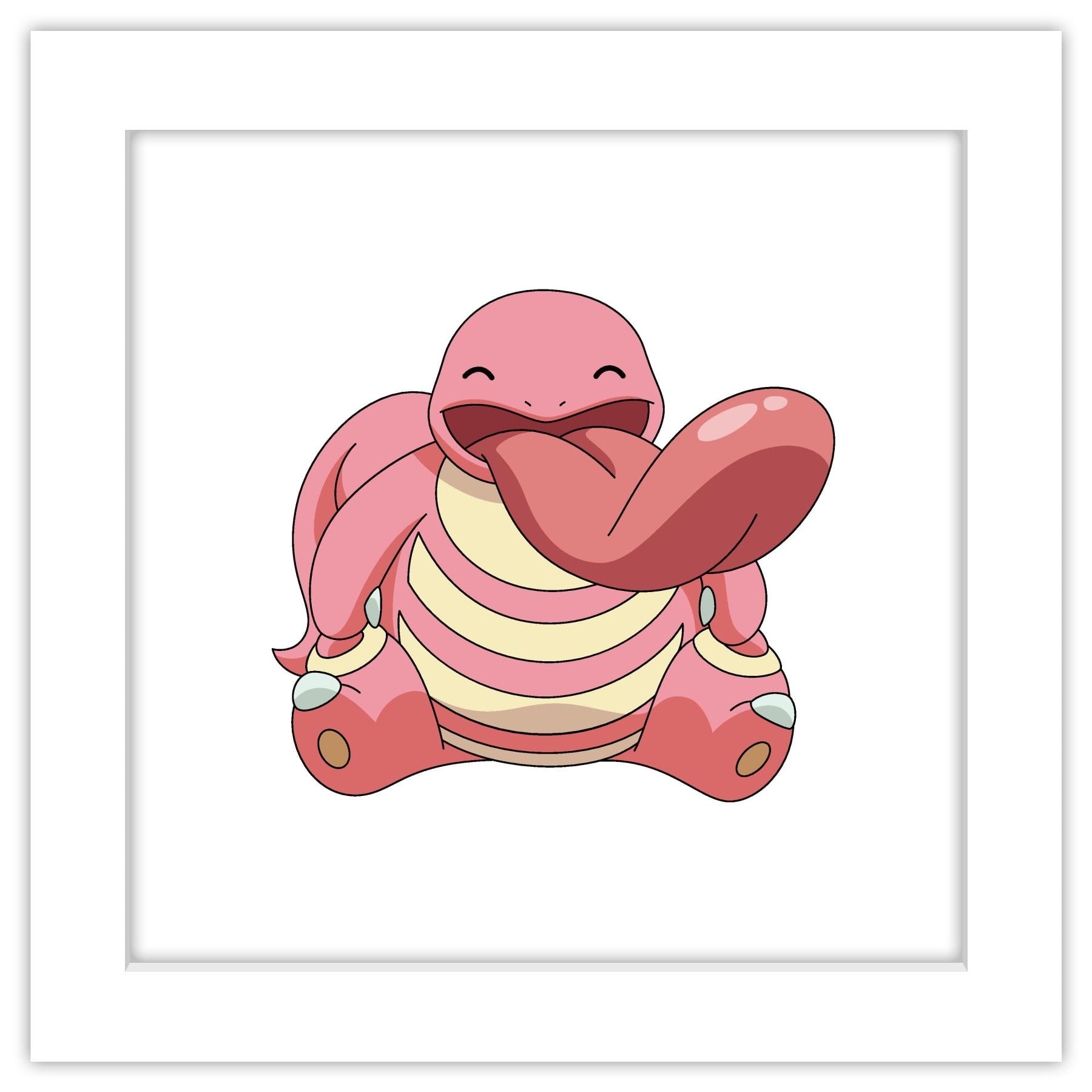 Gallery Pops Pokemon - Lickitung Wall Art, White Framed Version, 12" x ...