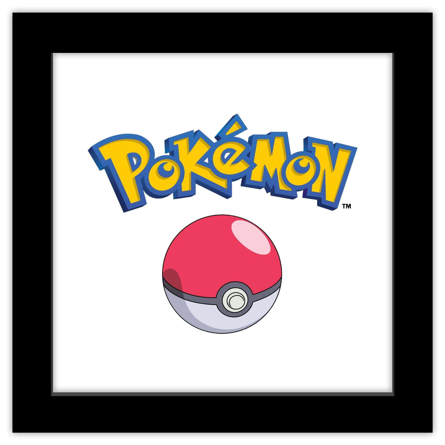 Gallery Pops Pokemon - Logo Wall Art, Black Framed Version, 12" x 12 ...