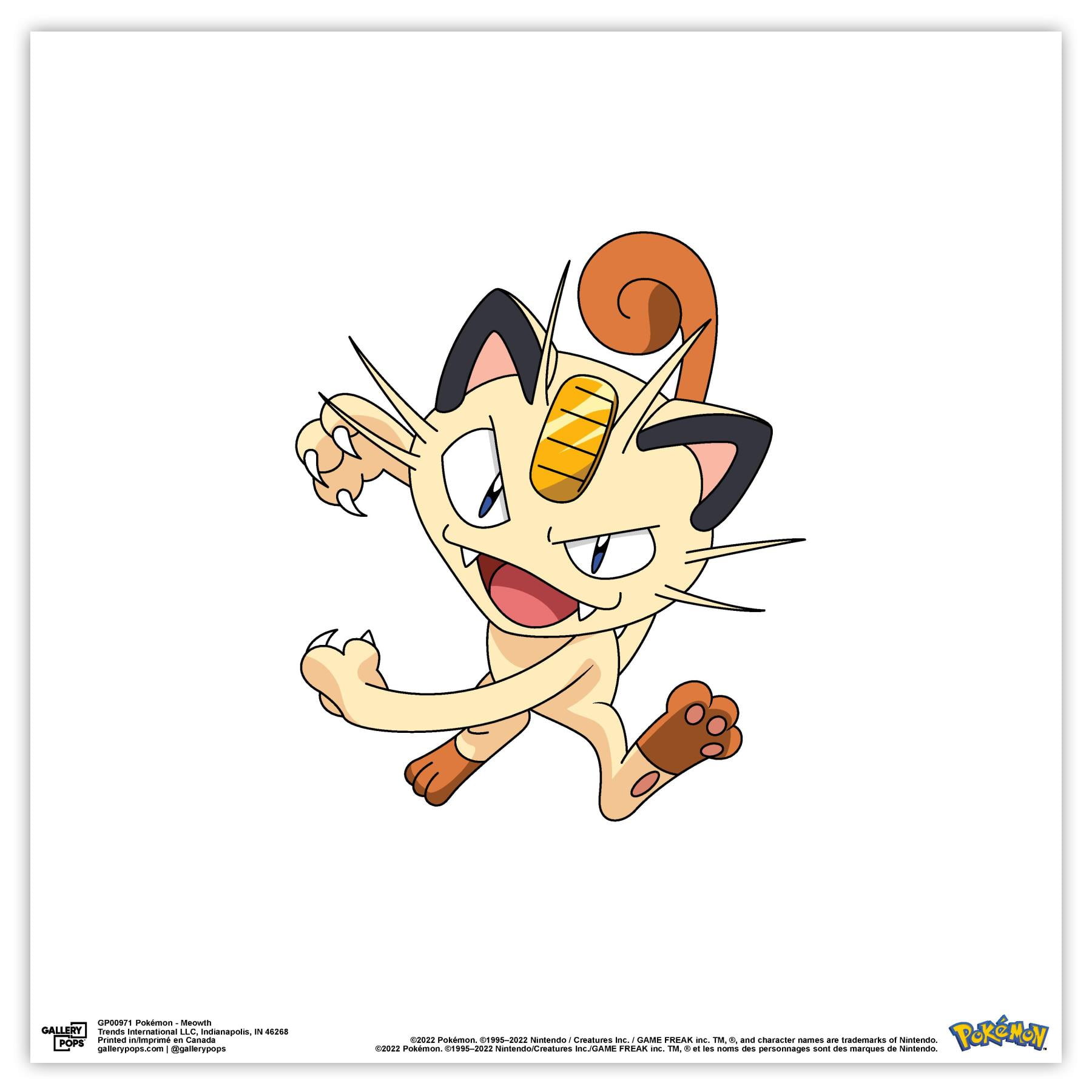 Gallery Pops Pokemon - Meowth Wall Art, Unframed Version, 12" x 12 ...