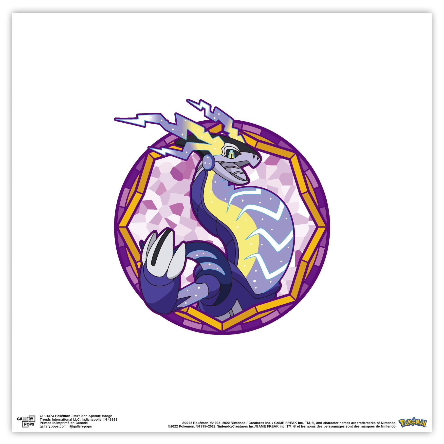 Gallery Pops Pokemon - Miraidon Sparkle Badge Wall Art, Unframed ...