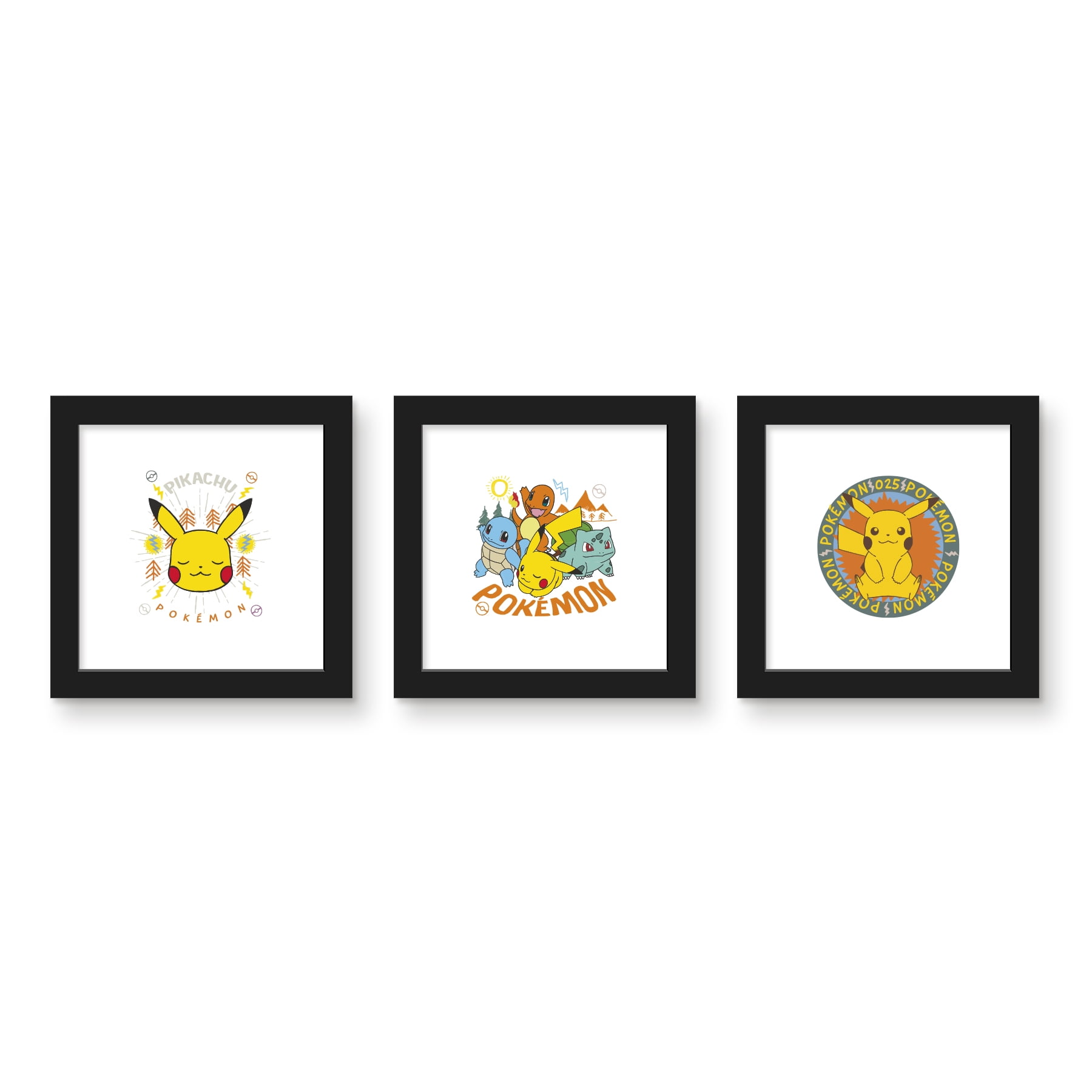 Gallery Pops Pokémon - Pikachu Nature Wall Art Bundle (3-Pack ...