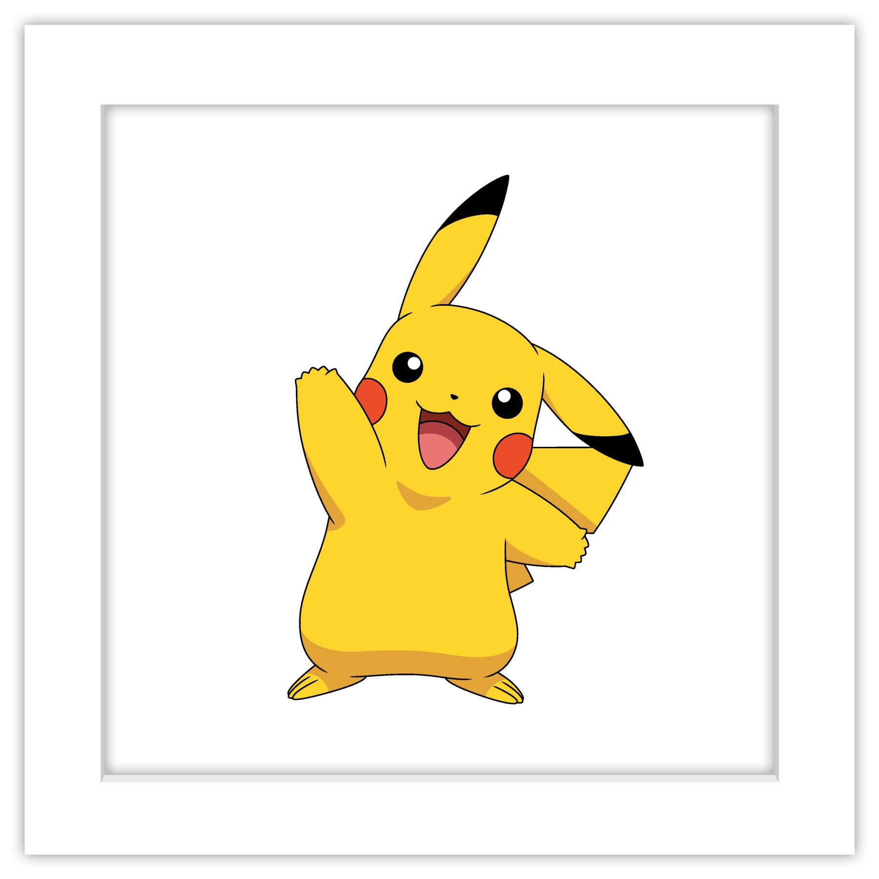 Gallery Pops Pokemon - Pikachu Waving Pose Wall Art, White Framed ...